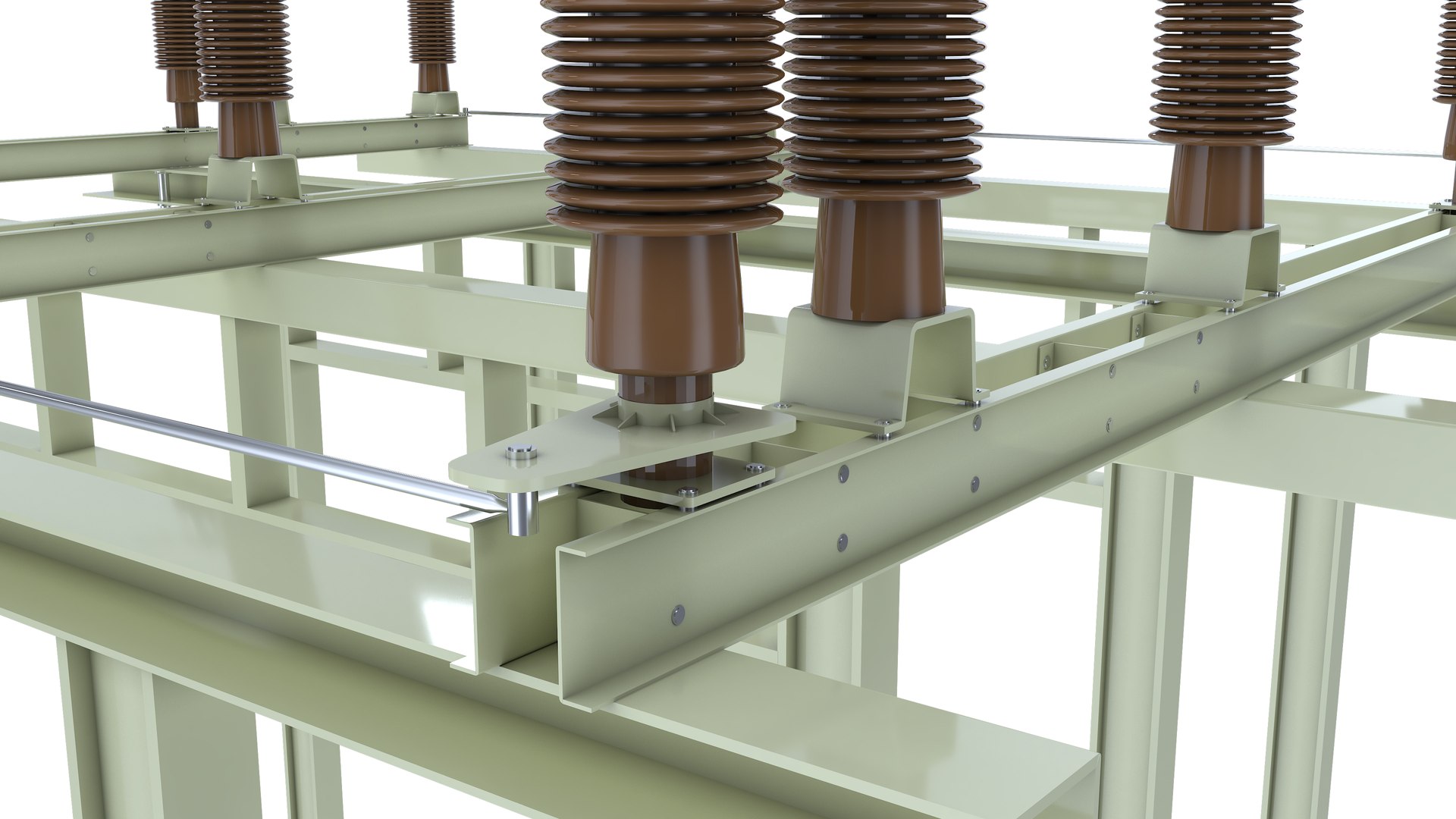 3D Substation High Voltage Disconnector - TurboSquid 2203699