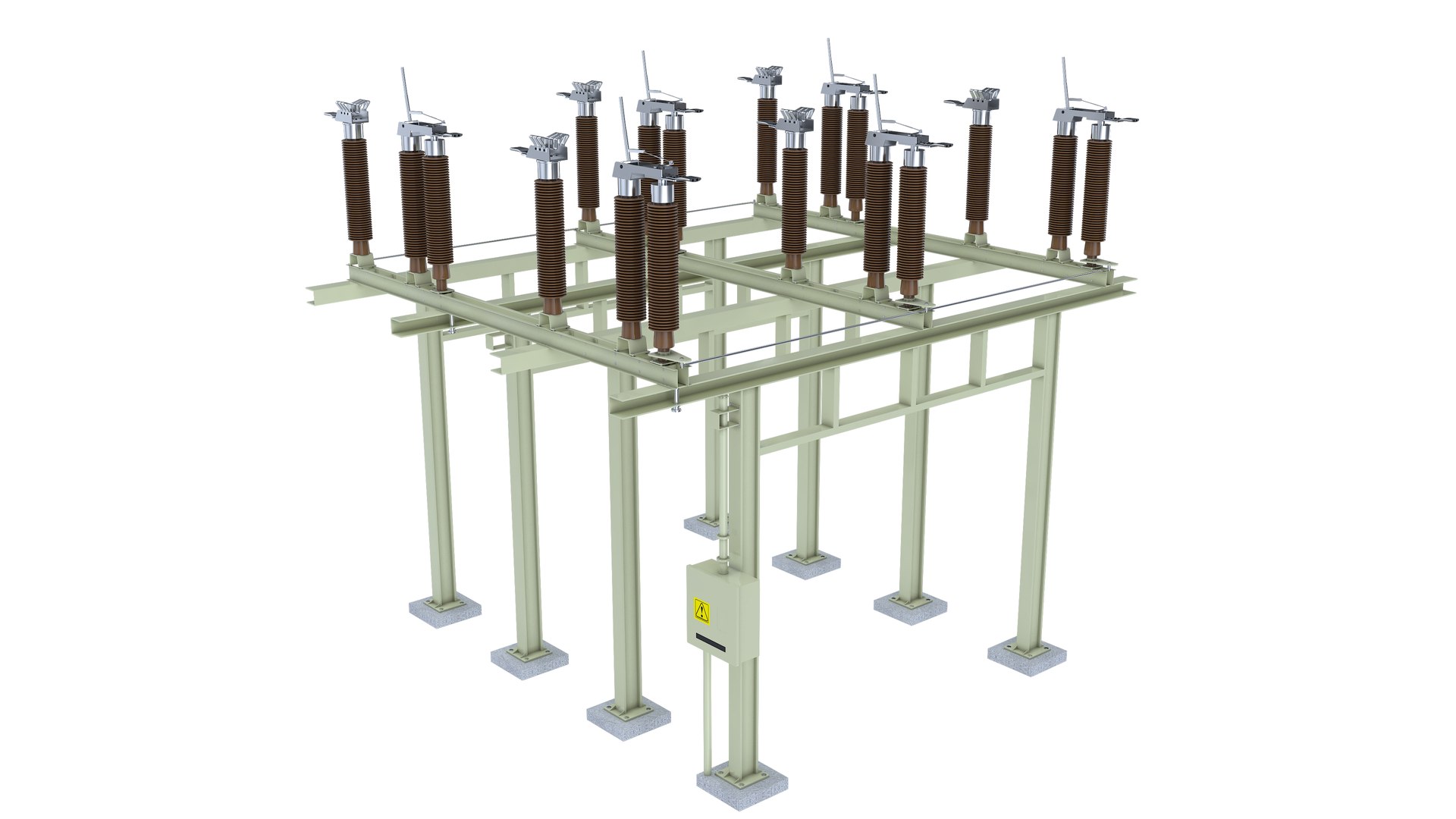 3D Substation High Voltage Disconnector - TurboSquid 2203699