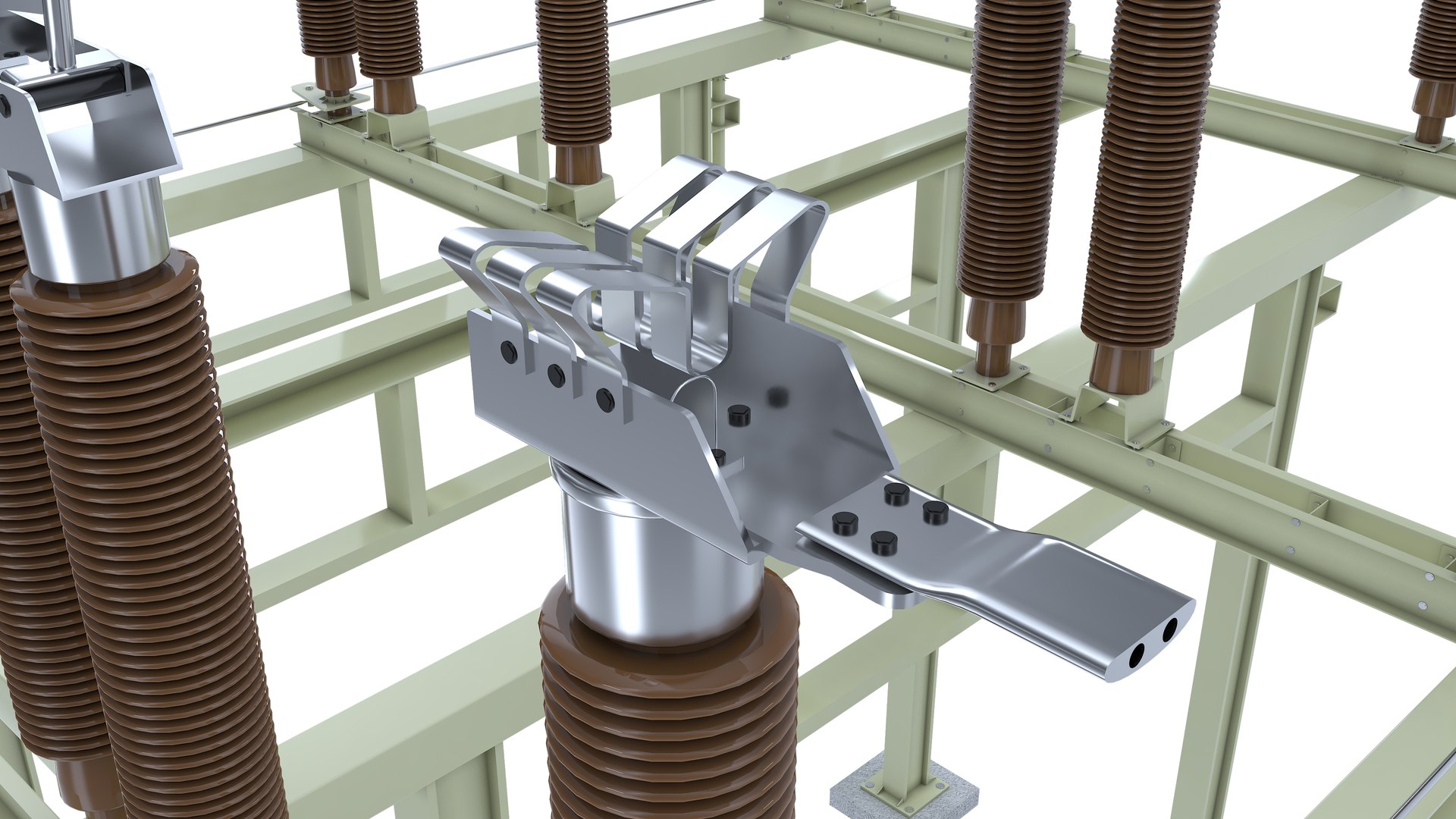 3D Substation High Voltage Disconnector - TurboSquid 2203699