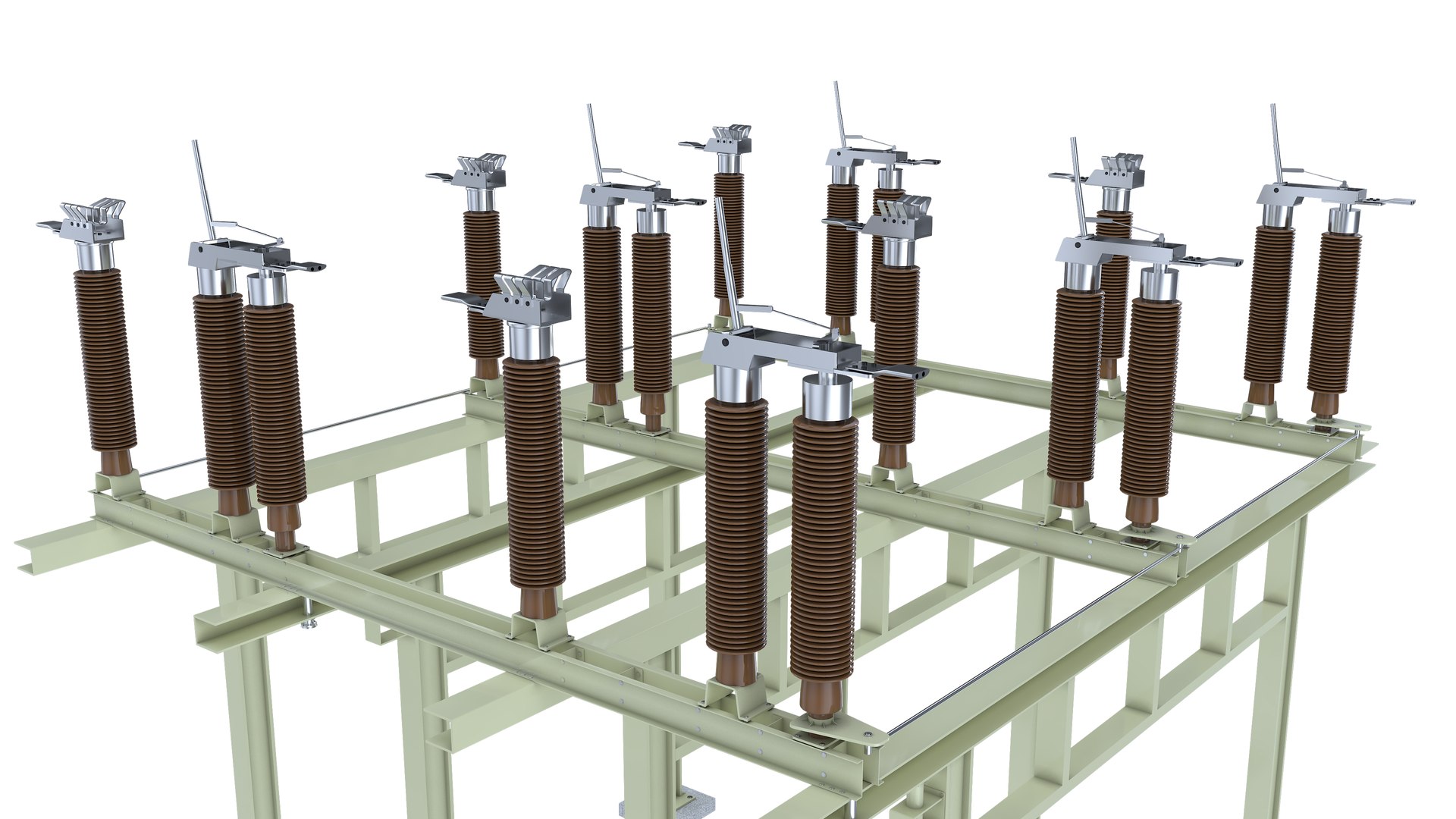 3D Substation High Voltage Disconnector - TurboSquid 2203699