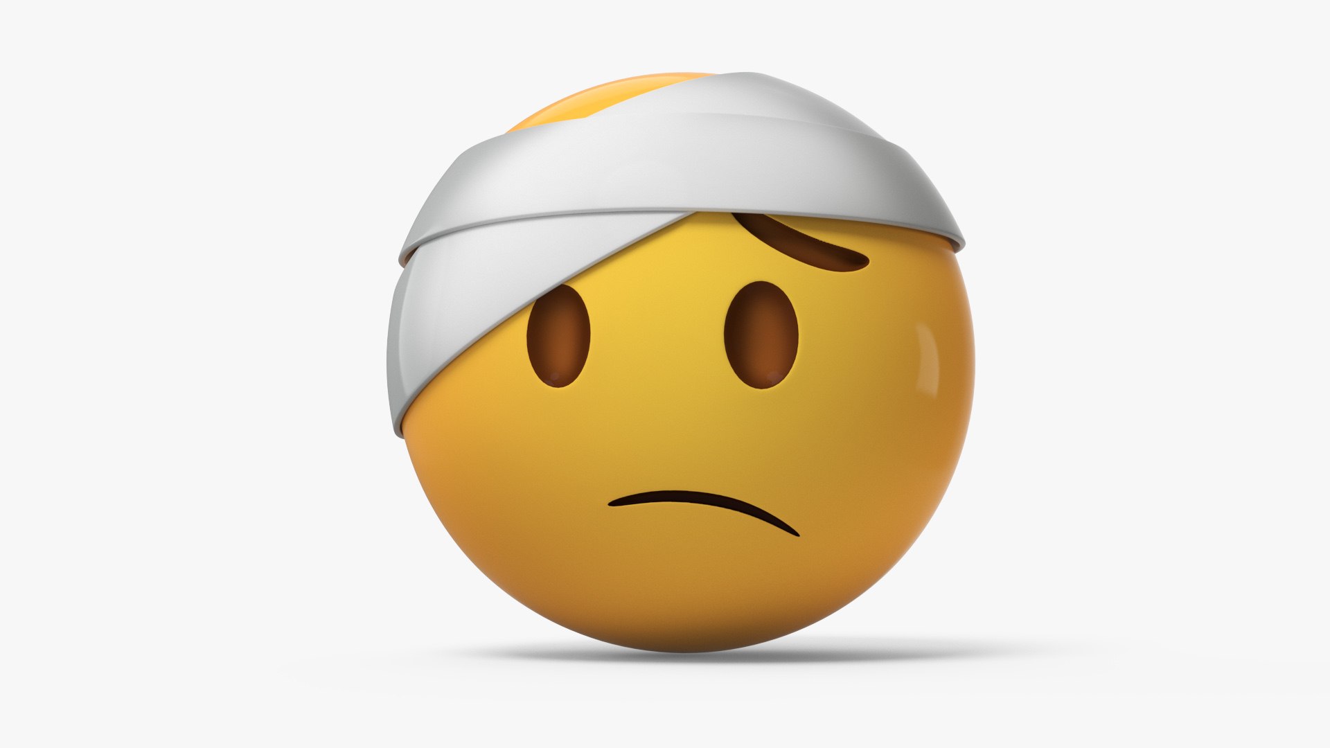 3D Emoji Bandaged Head Face - TurboSquid 2240463