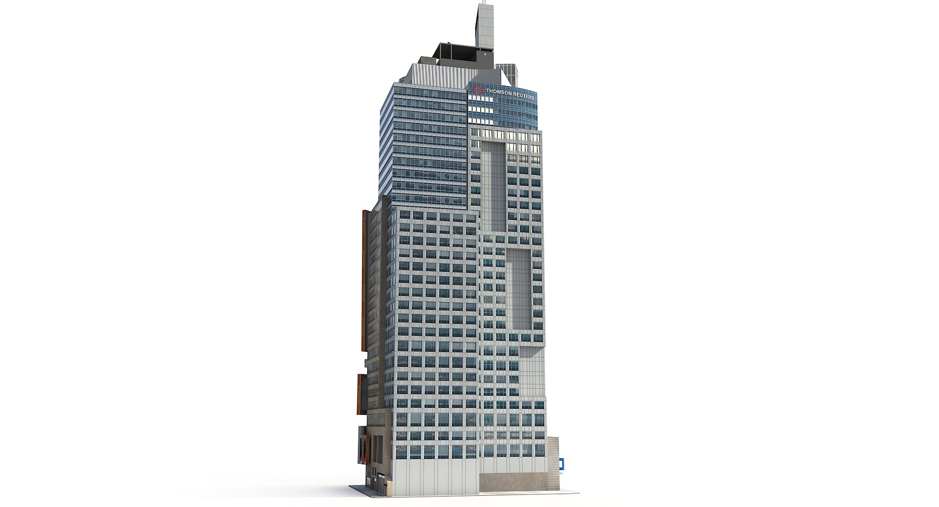 3D Thomson Reuters 3 Times Square Low Poly model - TurboSquid 1821213