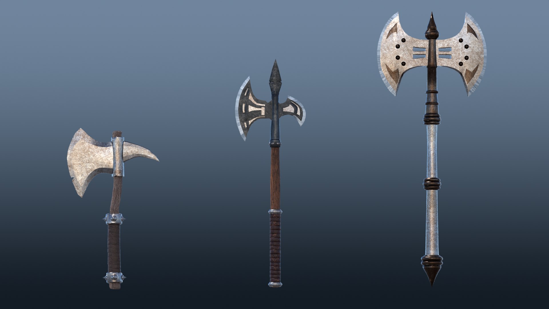 Medieval Battle Axes Model - TurboSquid 2251342
