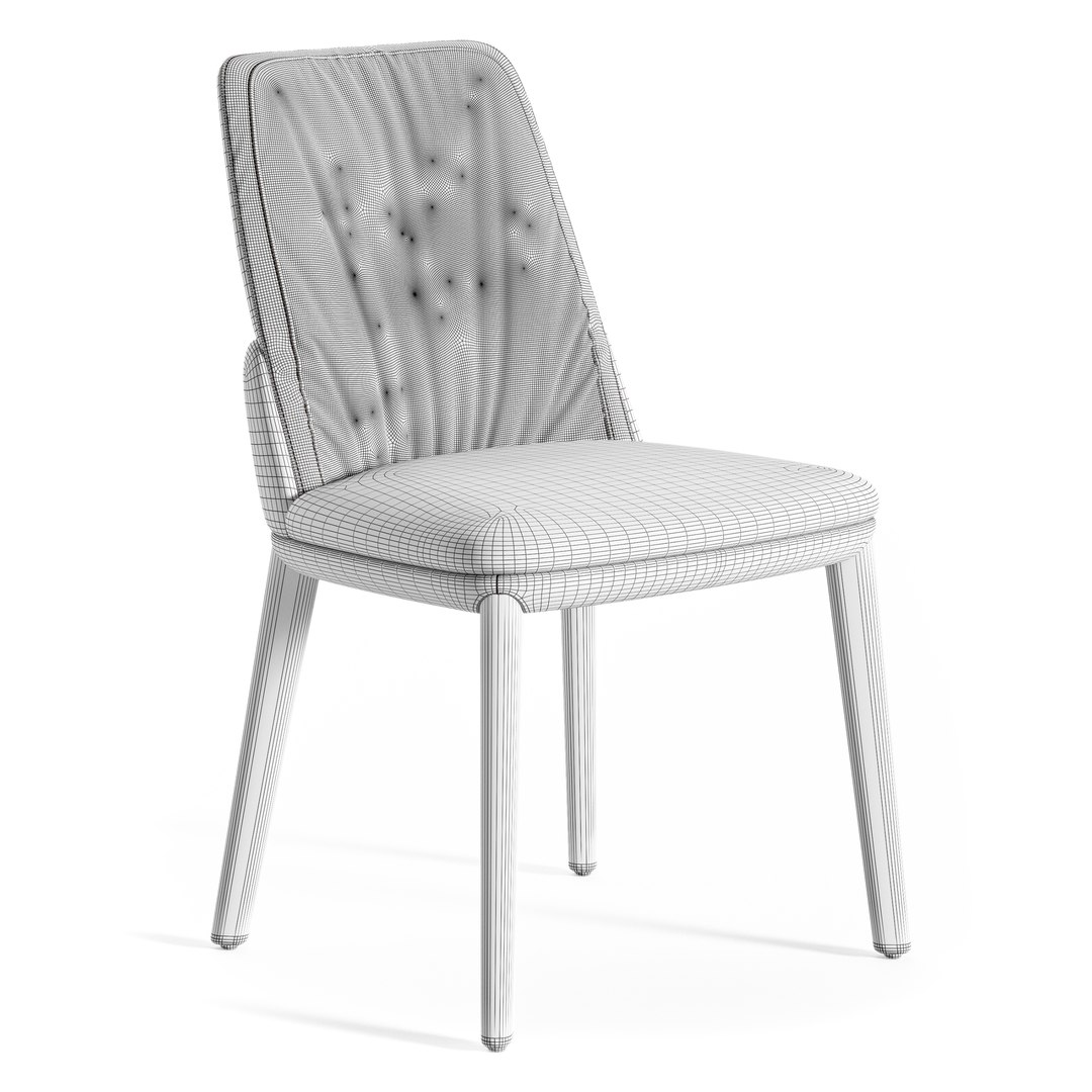 Belinda wood chair 3ds Max2015 vray 3D model - TurboSquid 2173282