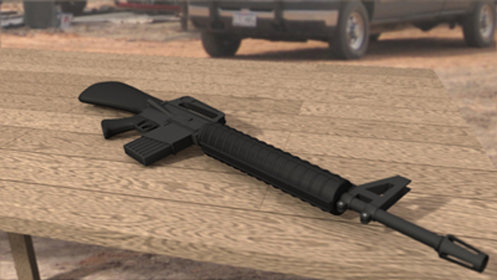 3ds Max M-16 Assault Rifle