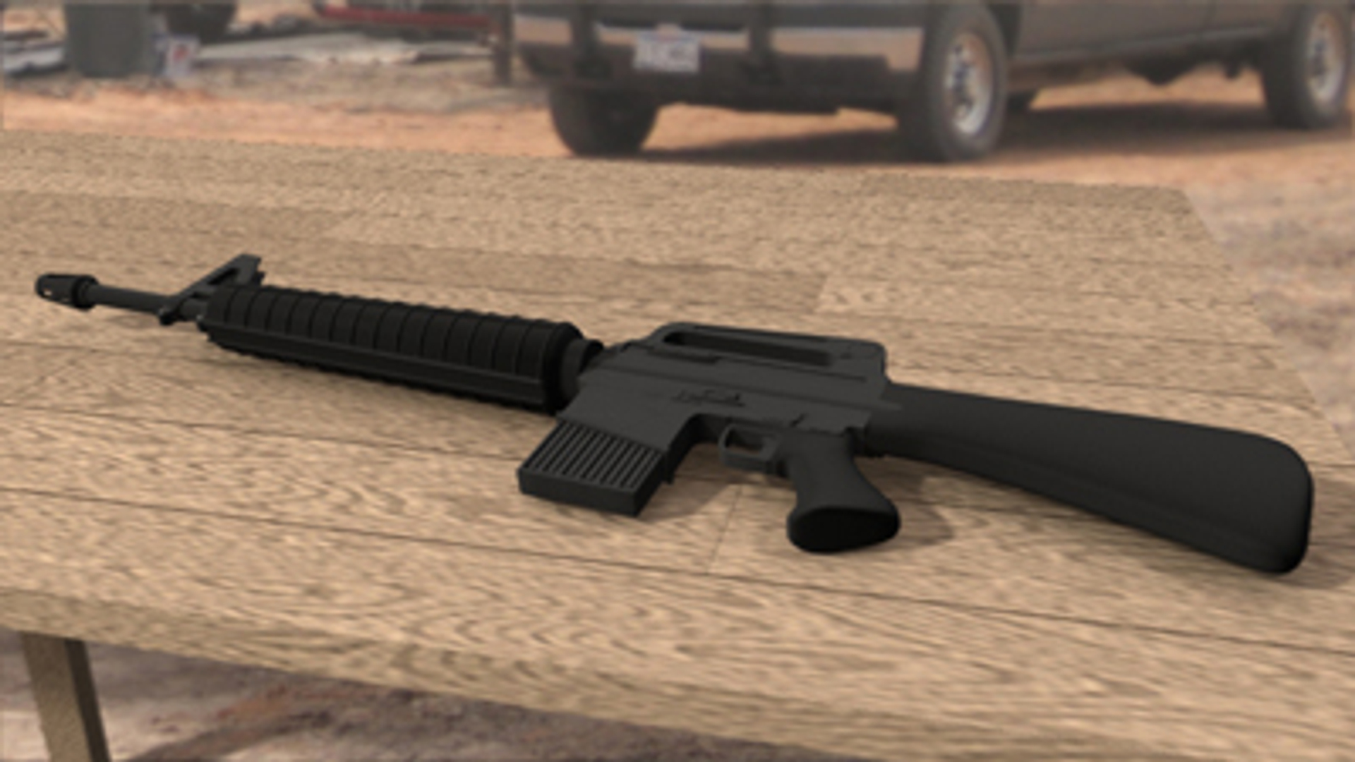 3ds max m-16 assault rifle