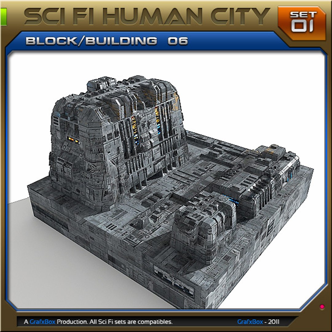 scifi human city pack max