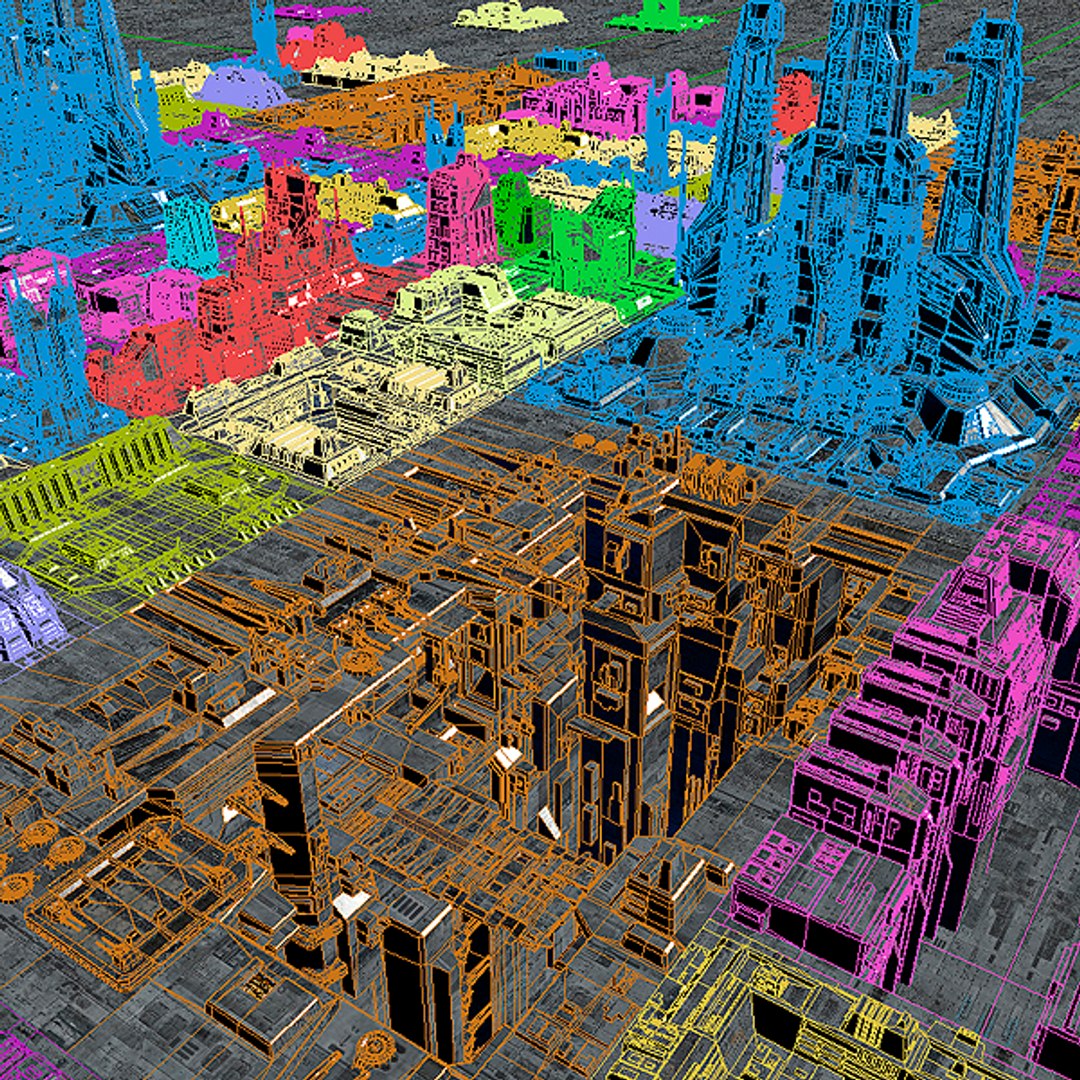 scifi human city pack max