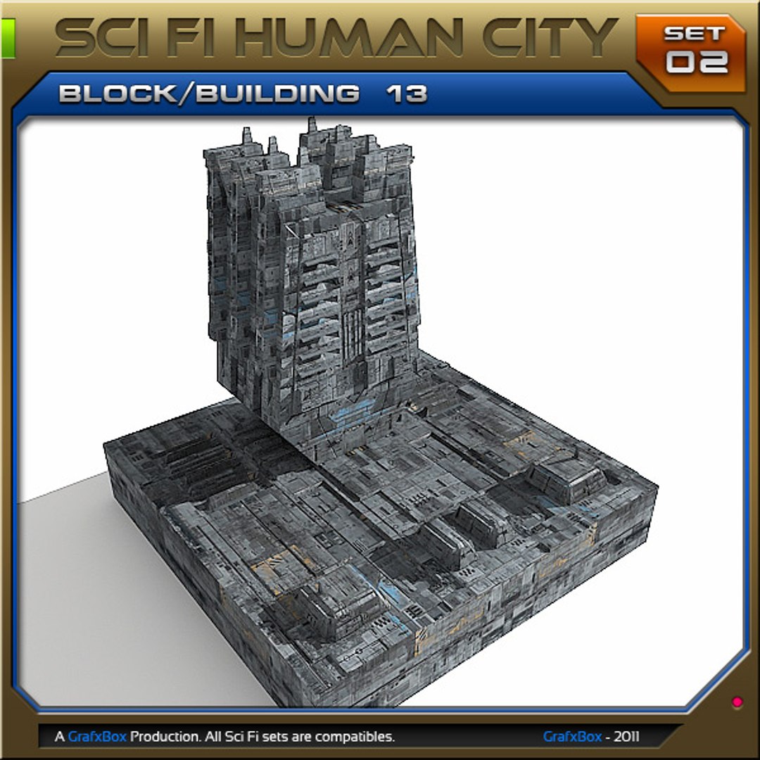 scifi human city pack max