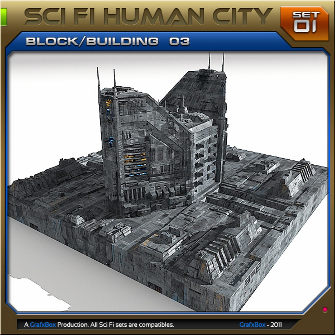 scifi human city pack max