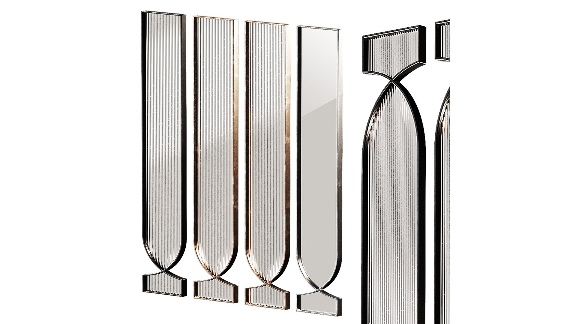 Room Dividers - Interior Partitions 3 Metal Color Options 2 Glass Type ...