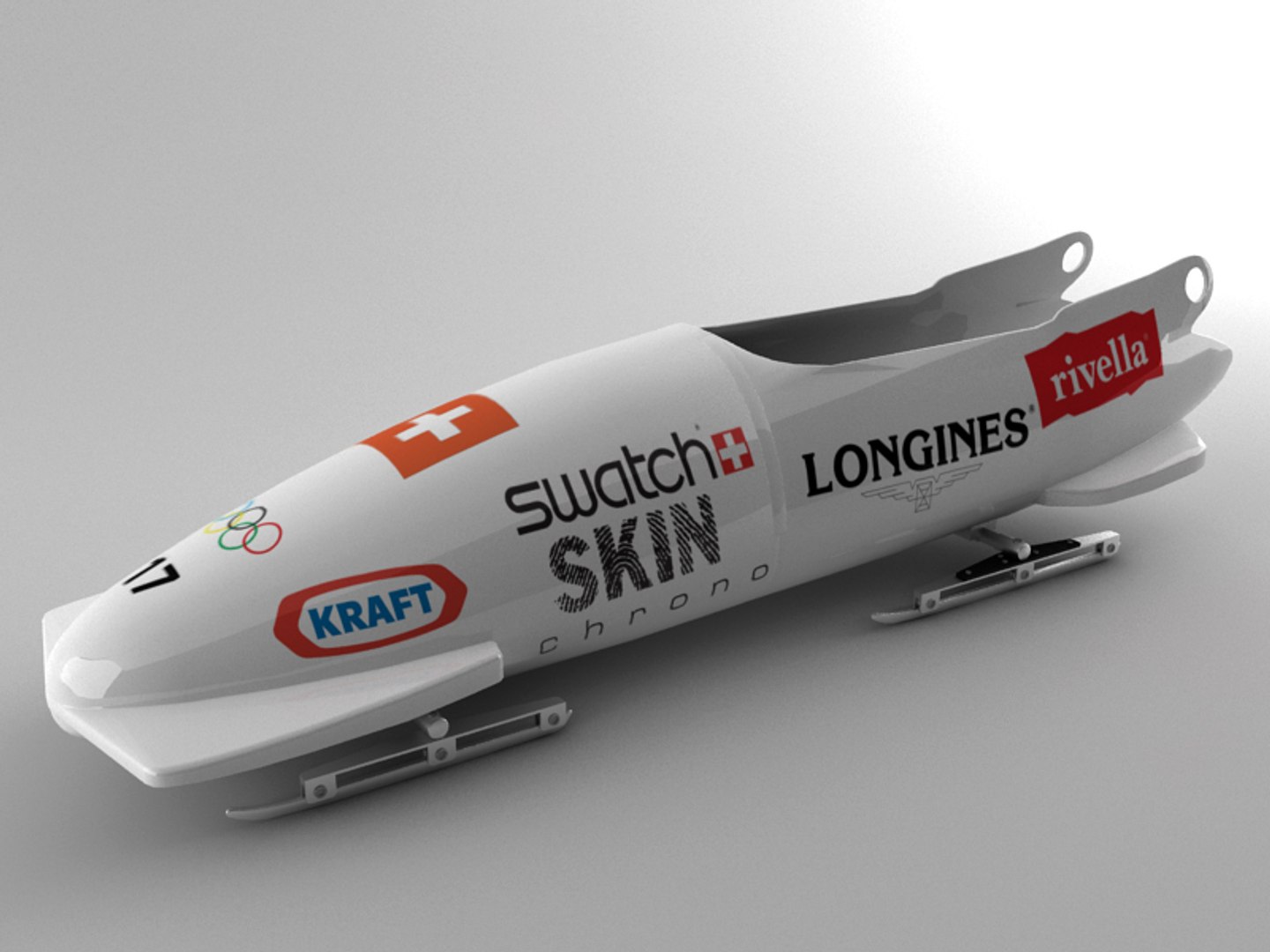 Bobsleigh Sled - Switzerland 3d Max