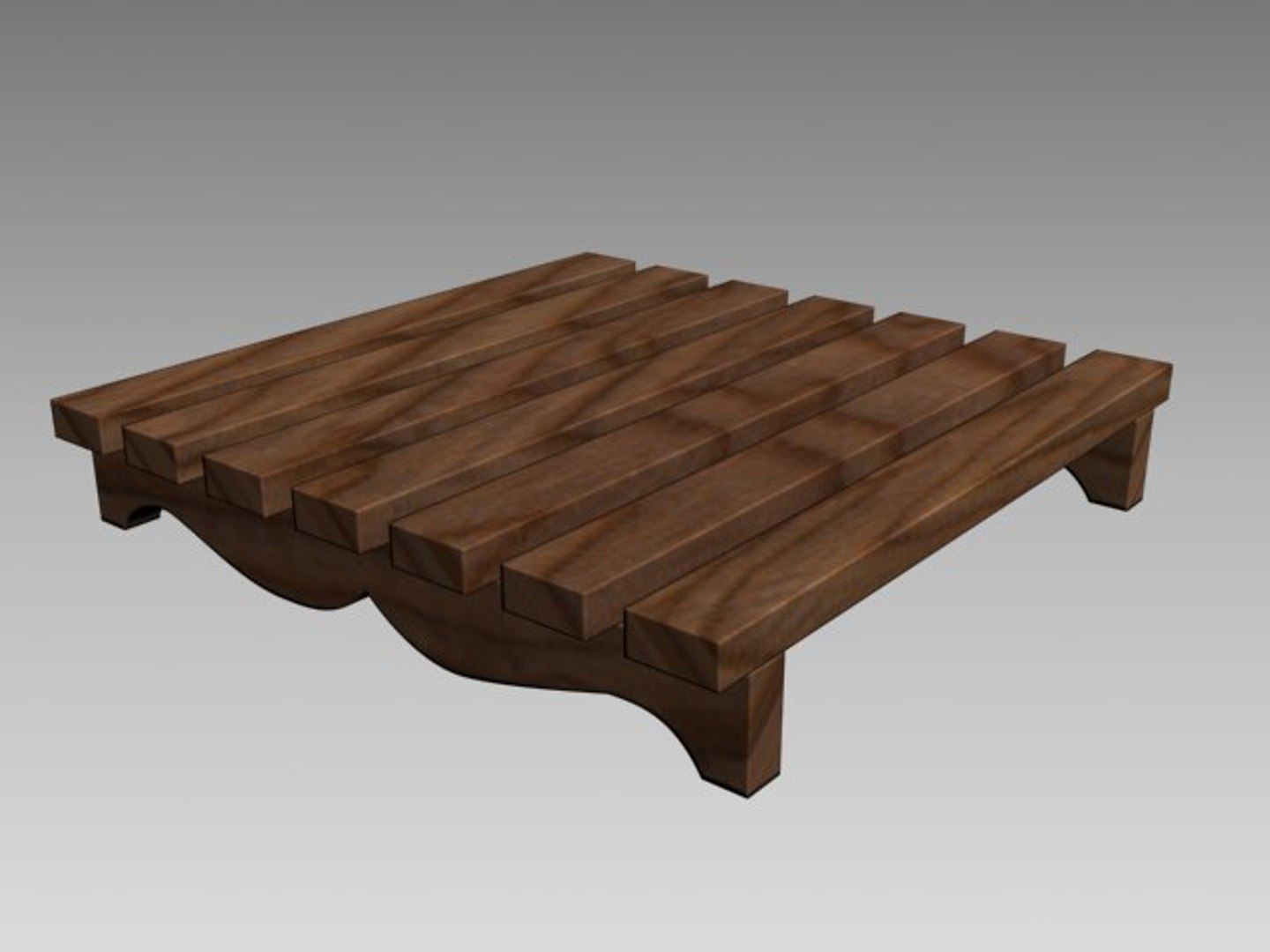 decorative wooden wood 3d model