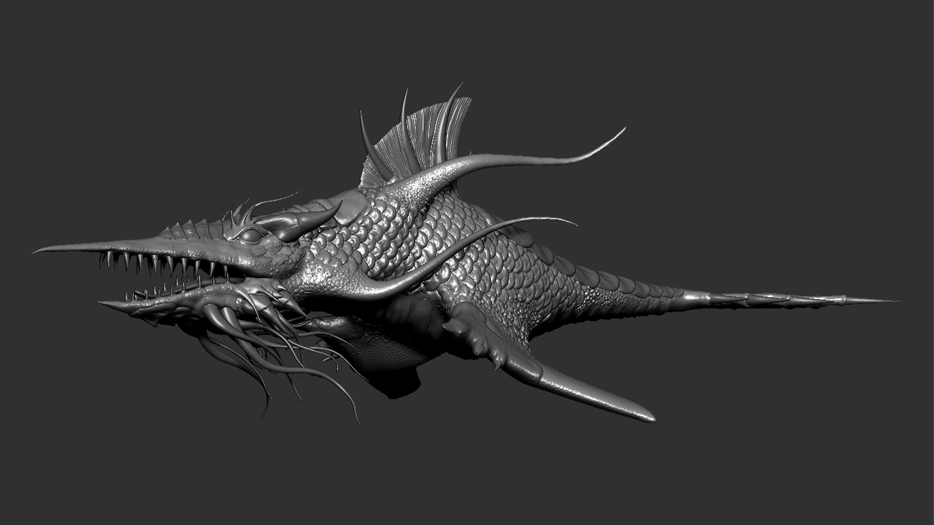 Monster Dragon Fish 3D Model - TurboSquid 1896165