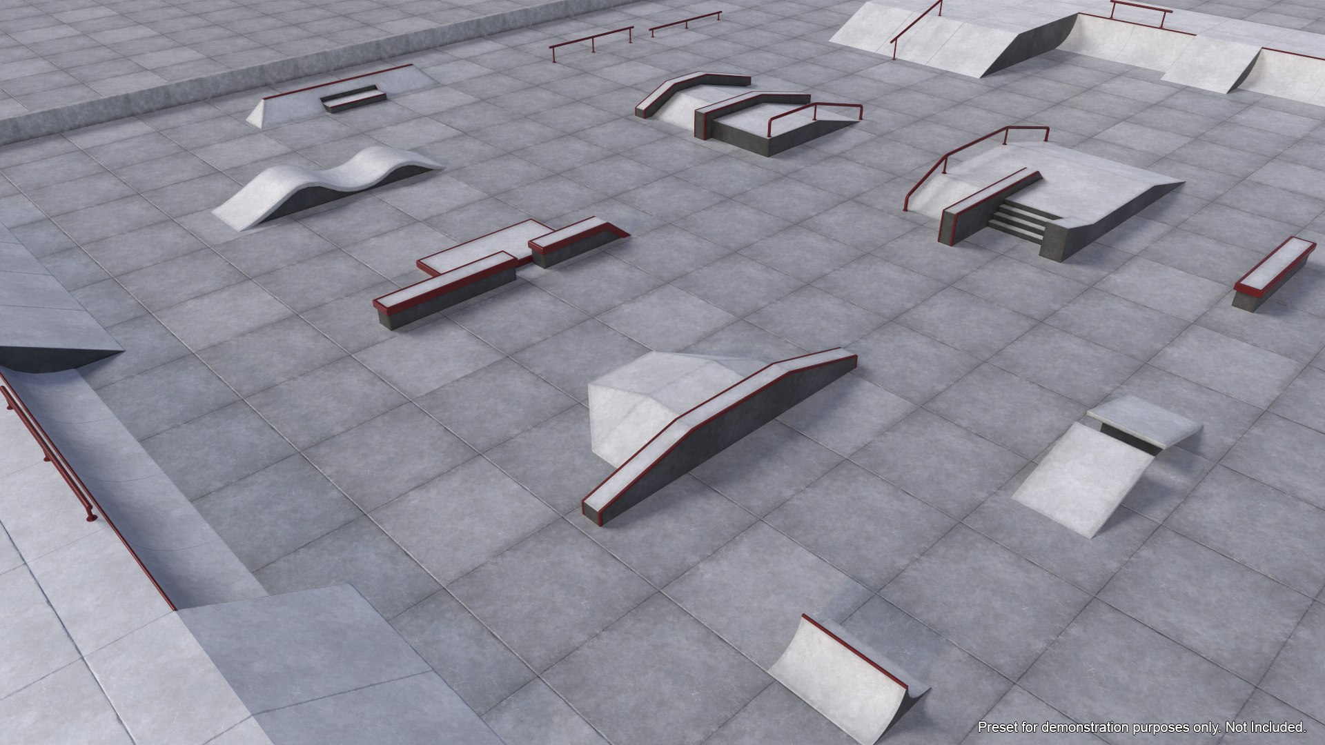 3D Lowpoly Skatepark Modules - TurboSquid 2116257
