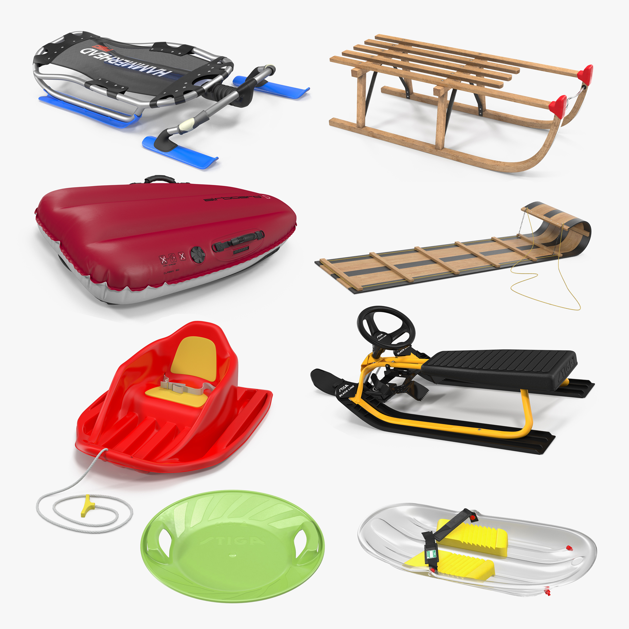3D model snow sleds 3 - TurboSquid 1214087
