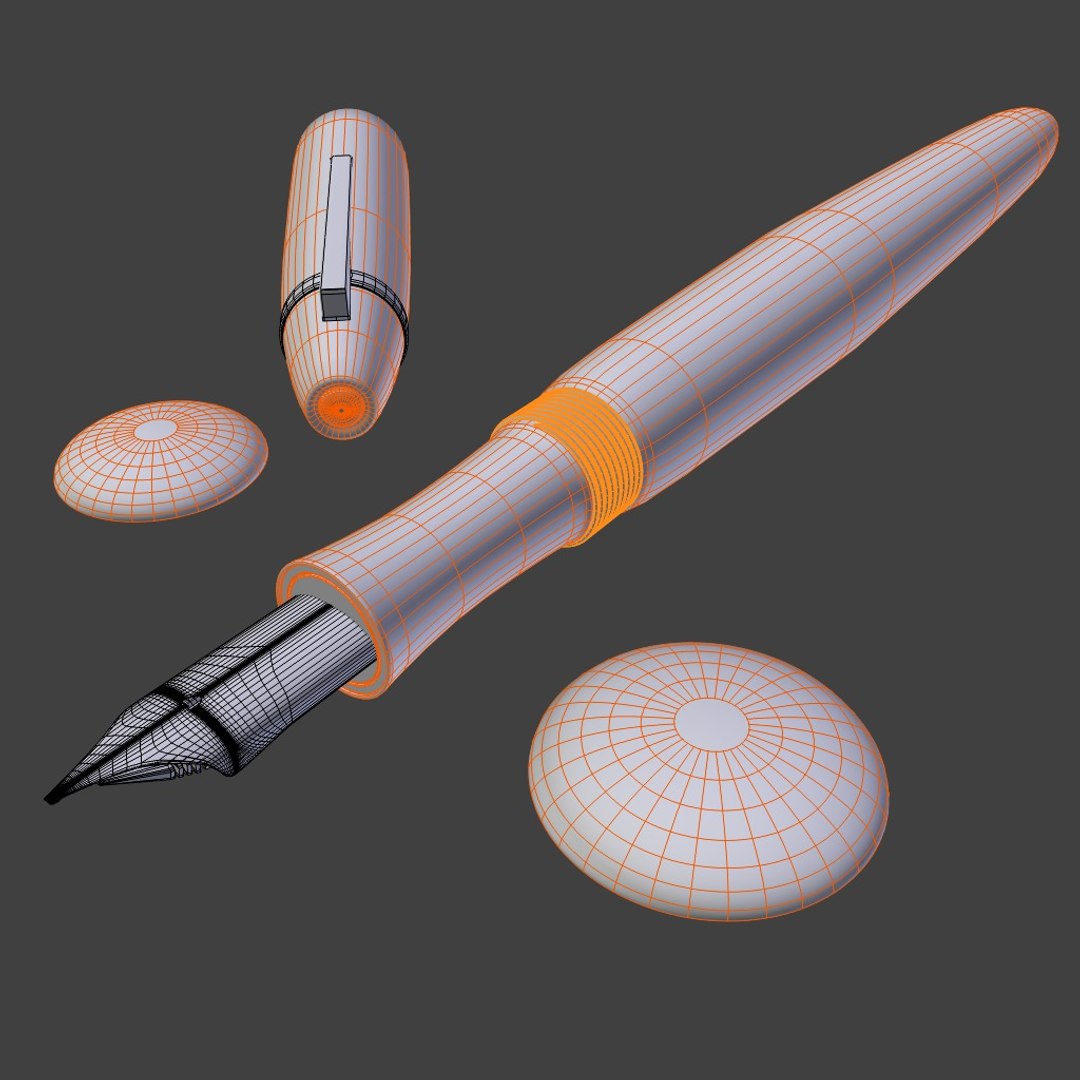 3d Model Of Item Fine Writing