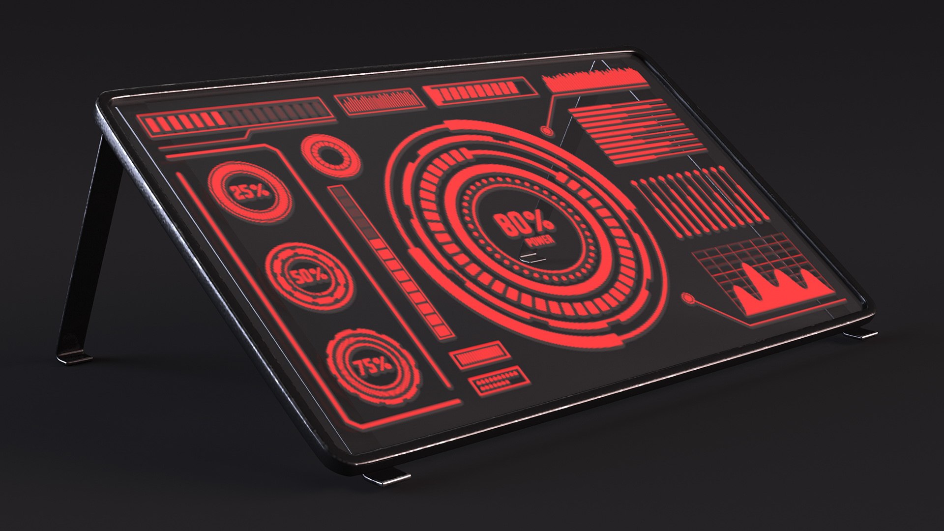 Transparent Sci Fi Display Red 3D - TurboSquid 2146057