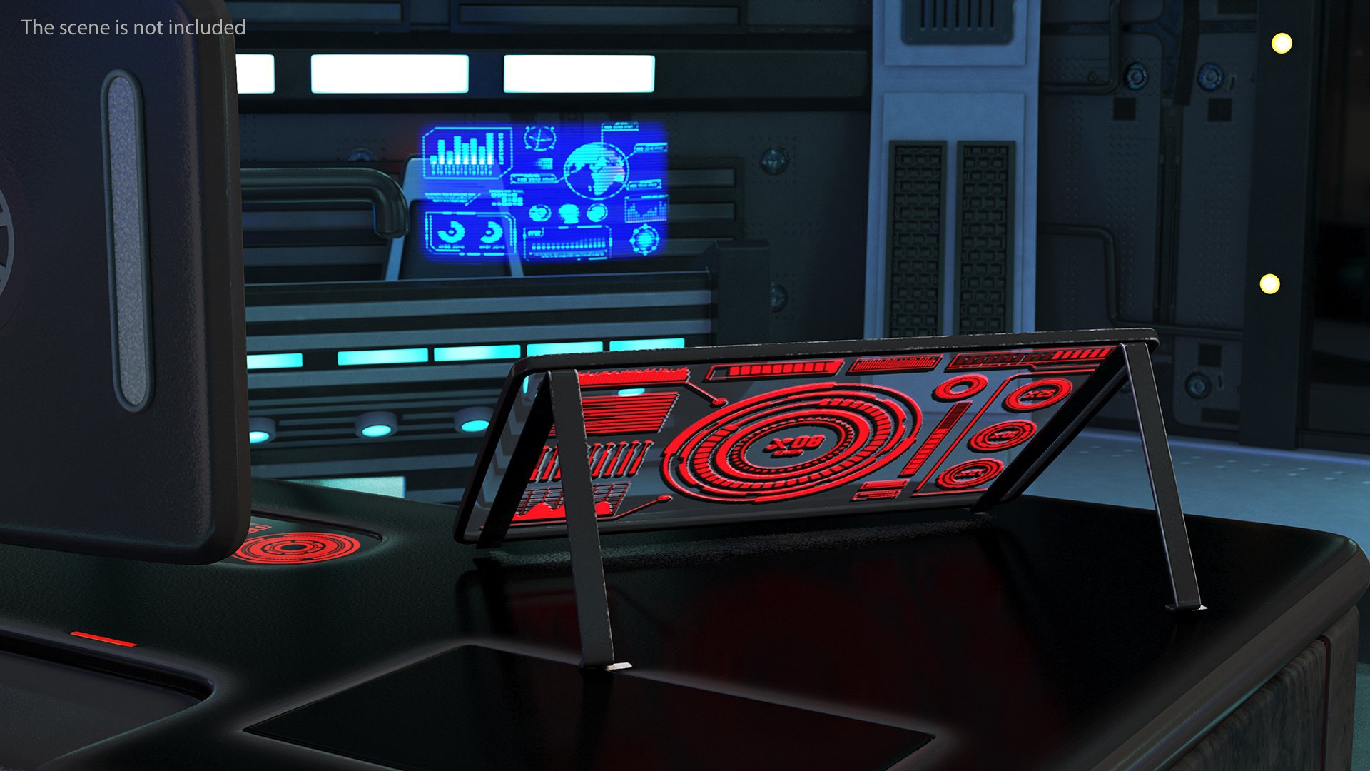 Transparent Sci Fi Display Red 3D - TurboSquid 2146057