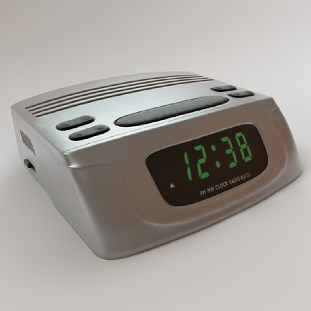 3dsmax digital alarm clock radio