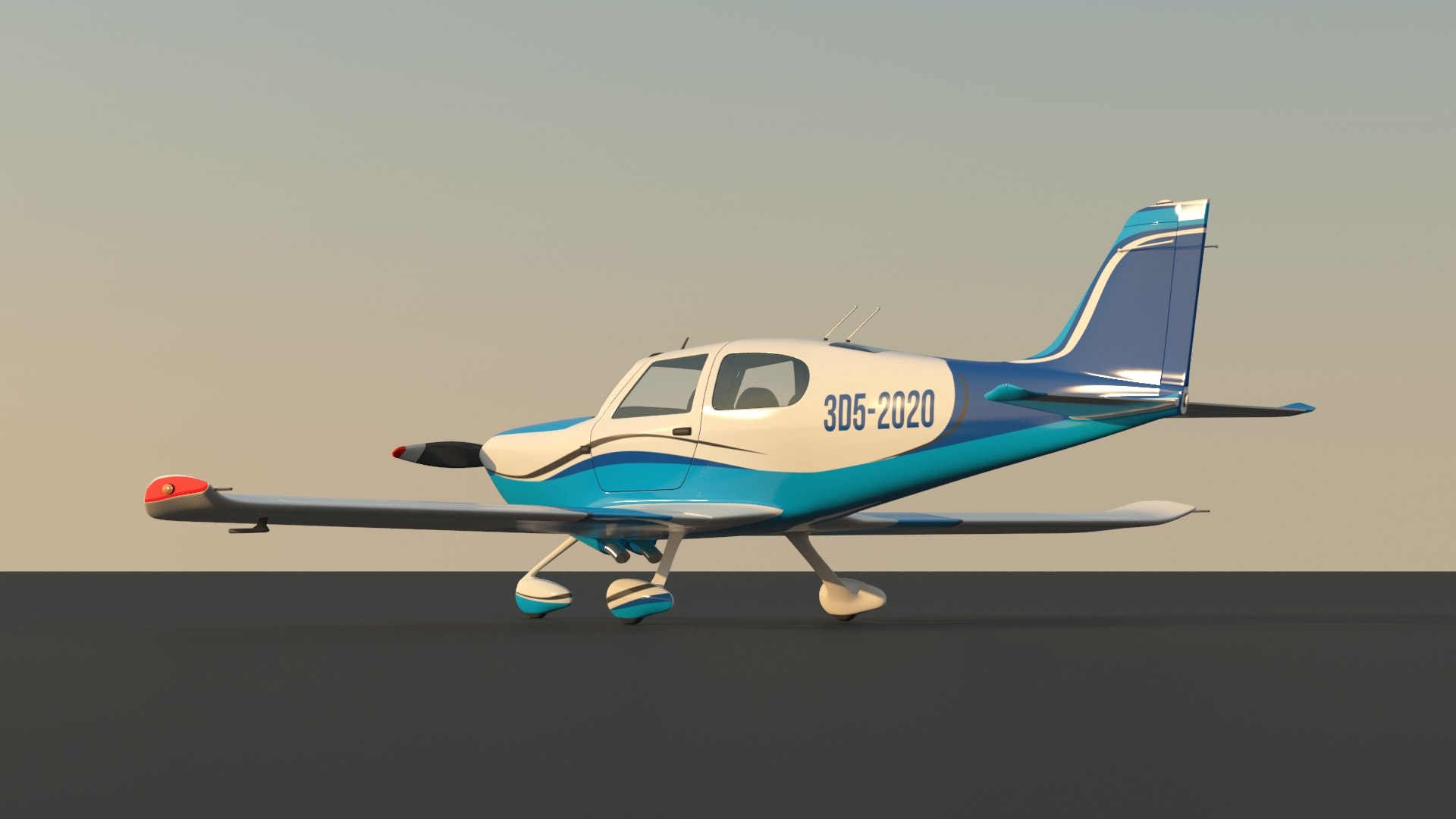 Generic Light Aircraft Airplane 3D Model - TurboSquid 1470009
