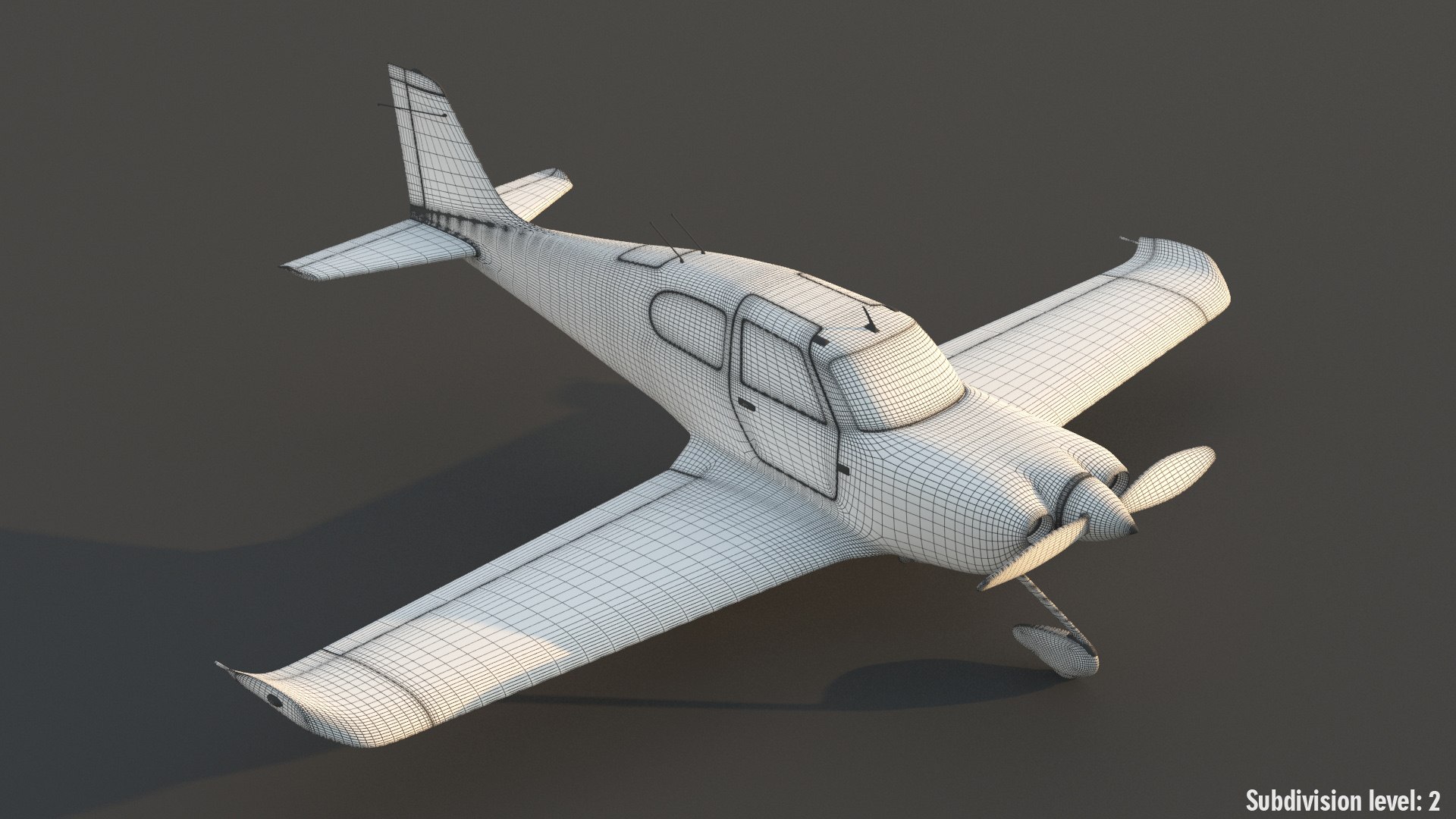 Generic Light Aircraft Airplane 3D Model - TurboSquid 1470009