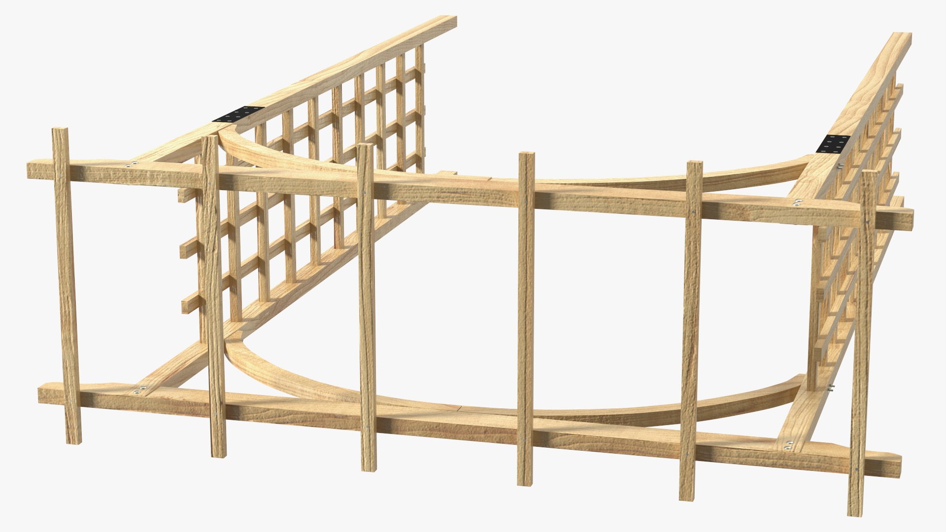 3D Outdoor Wooden Garden Archway model - TurboSquid 1841743