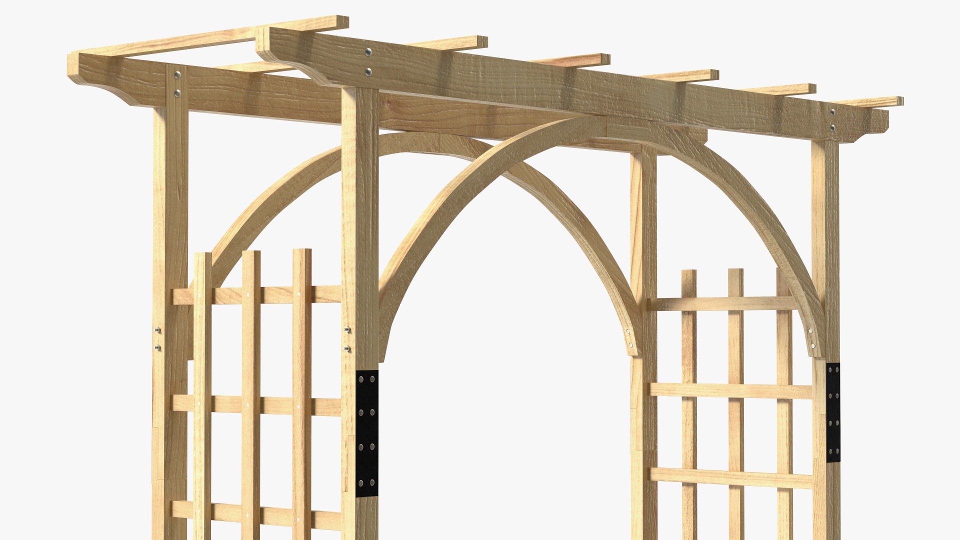 3D Outdoor Wooden Garden Archway model - TurboSquid 1841743