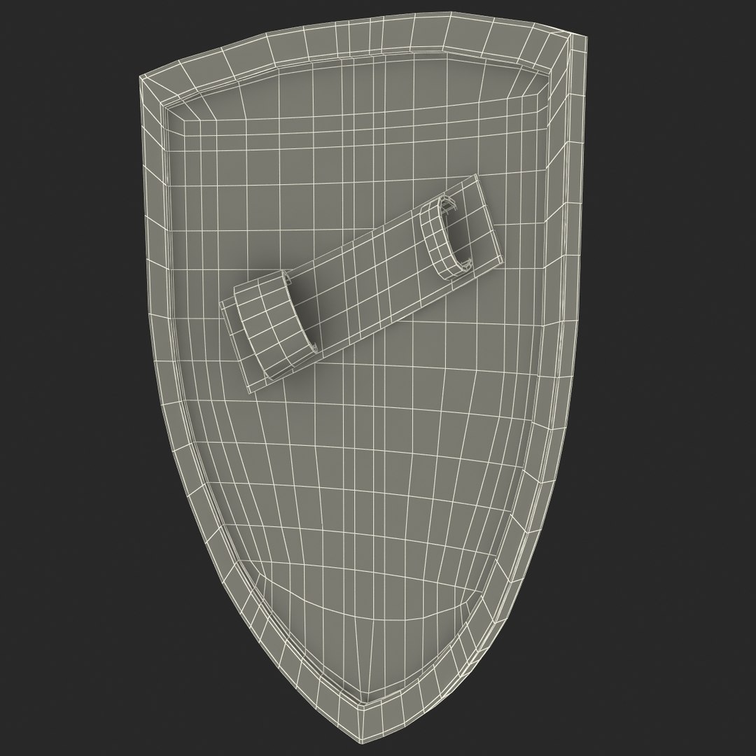 3d European Shield 2 Model