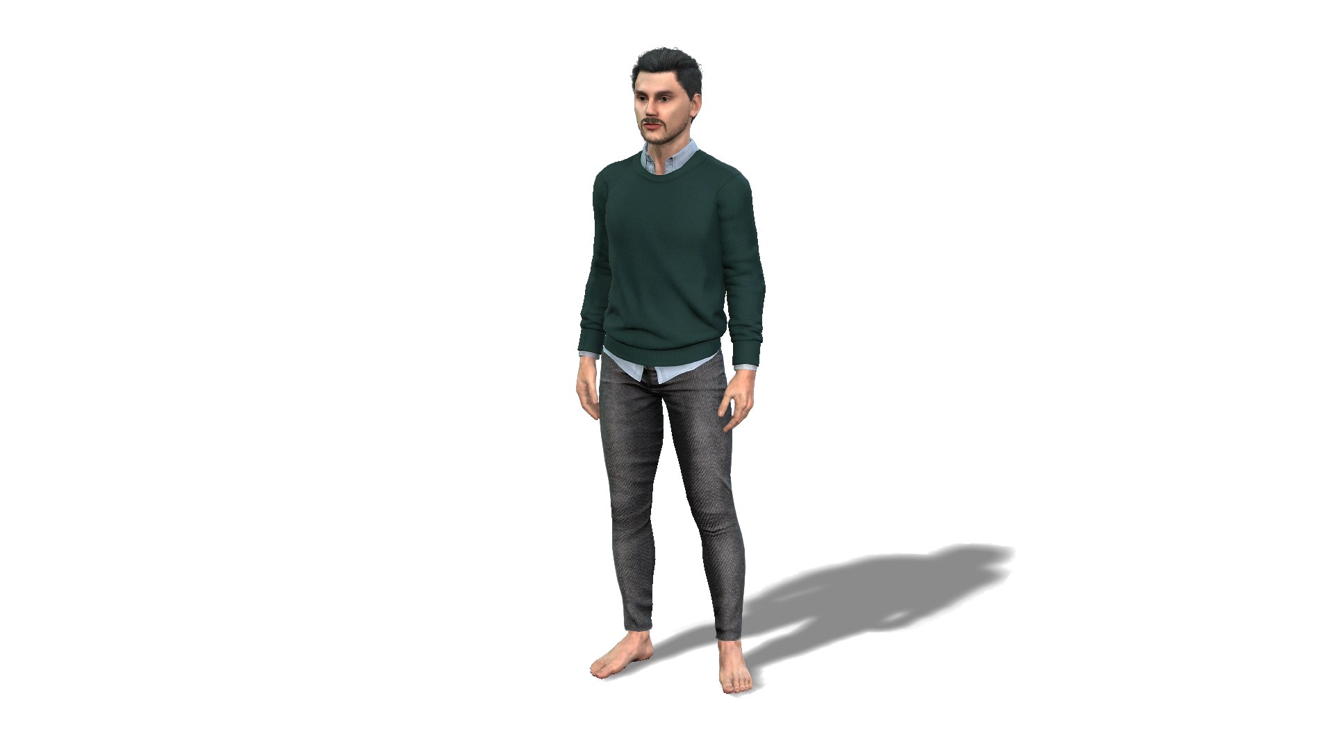 Realistic Man Character Game And Animation Ready 3D Model - TurboSquid ...