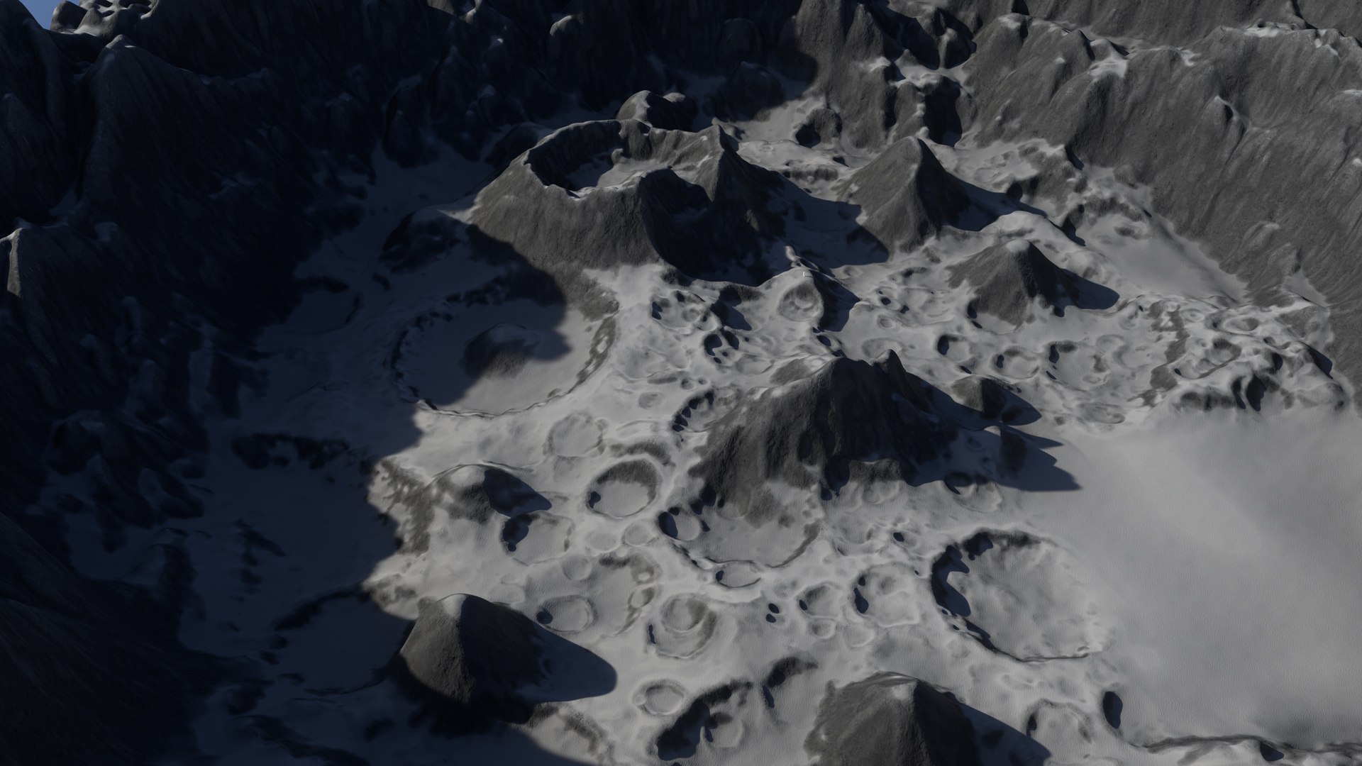 Moon Crater Terrain For Games 3D Model - TurboSquid 2285967