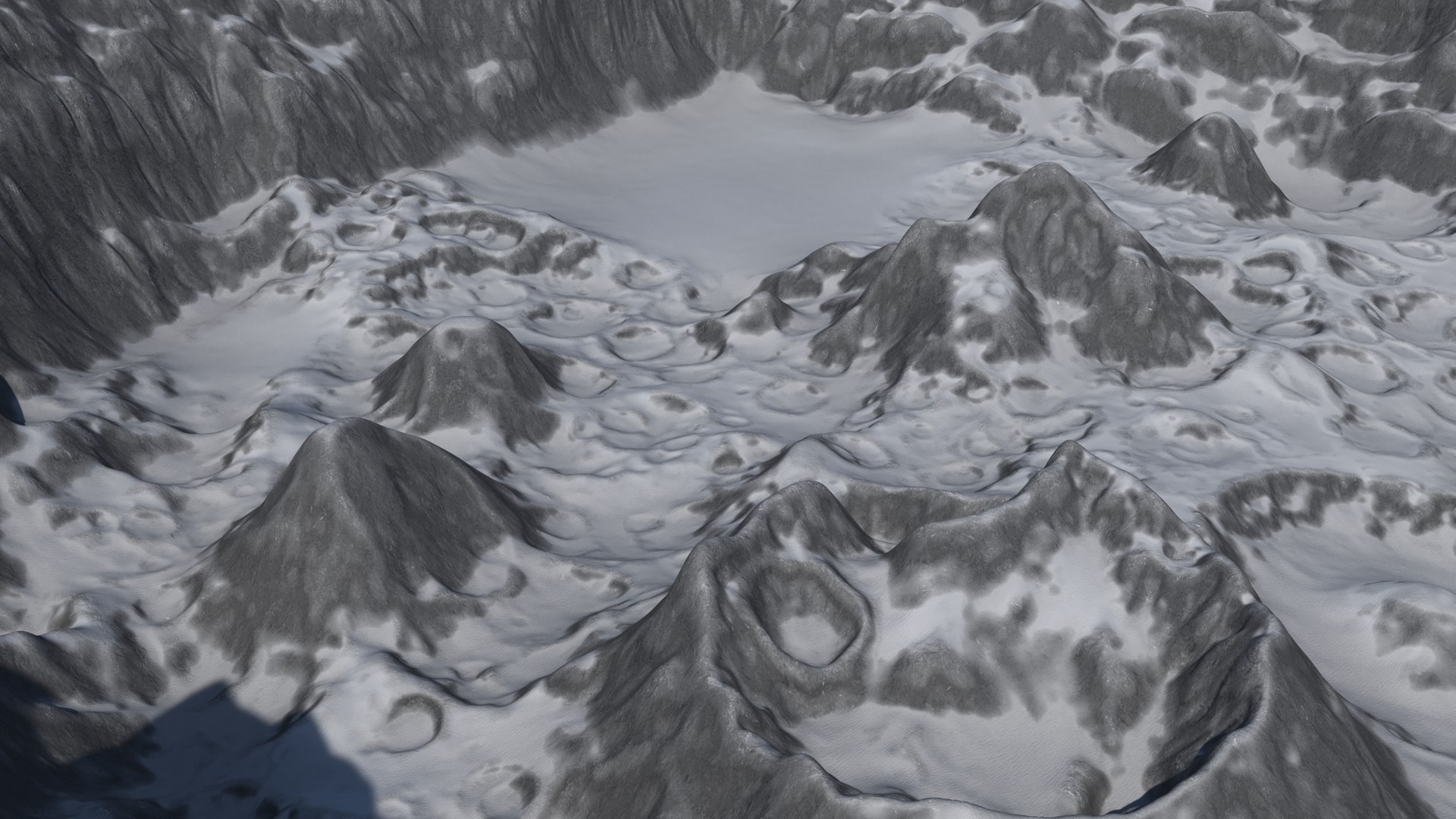 Moon Crater Terrain For Games 3D Model - TurboSquid 2285967