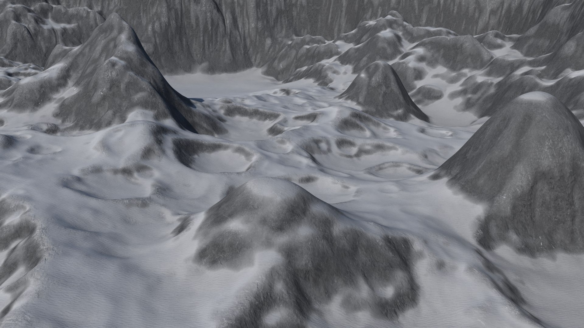 Moon Crater Terrain For Games 3D Model - TurboSquid 2285967