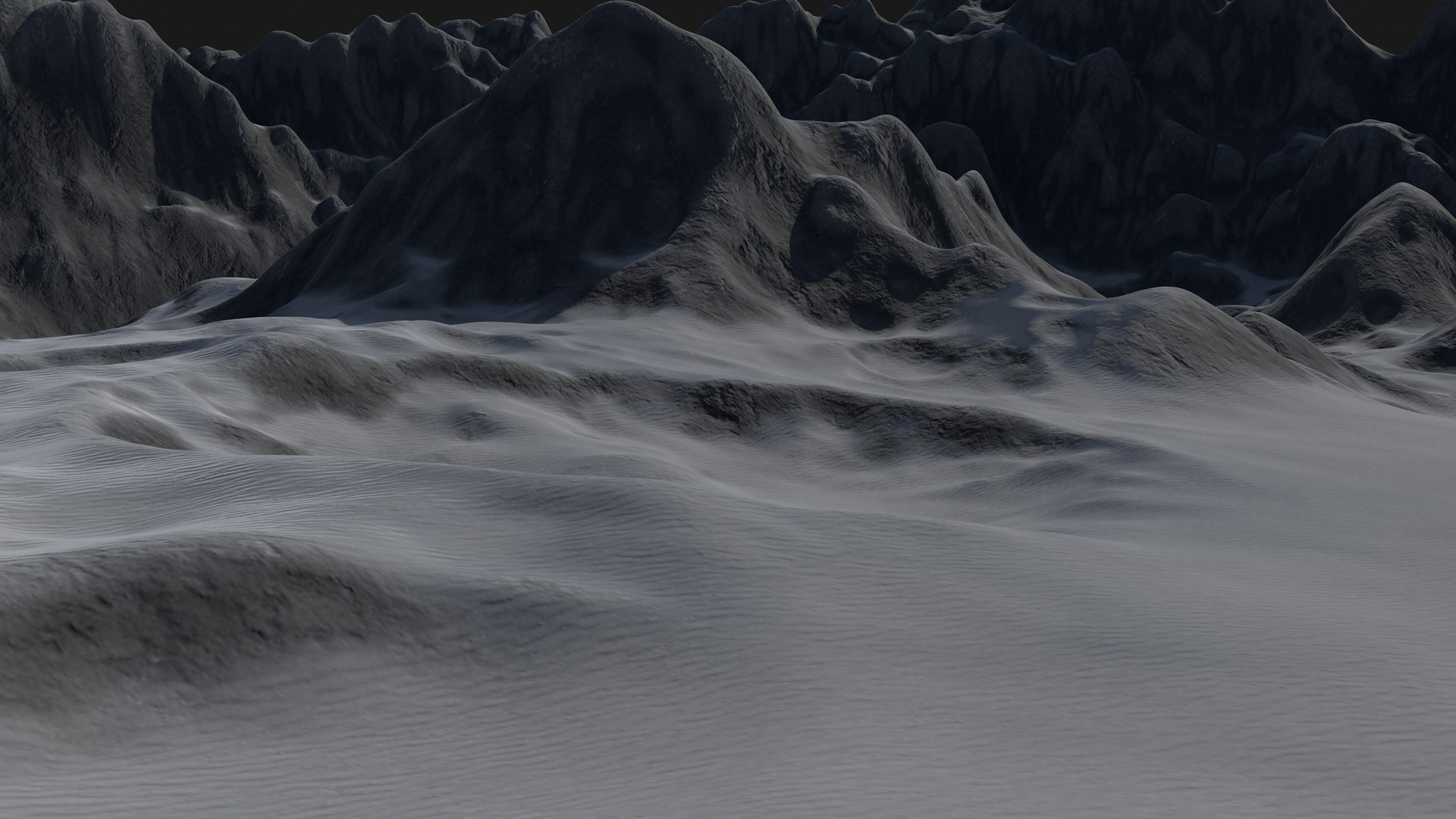 Moon Crater Terrain For Games 3D Model - TurboSquid 2285967