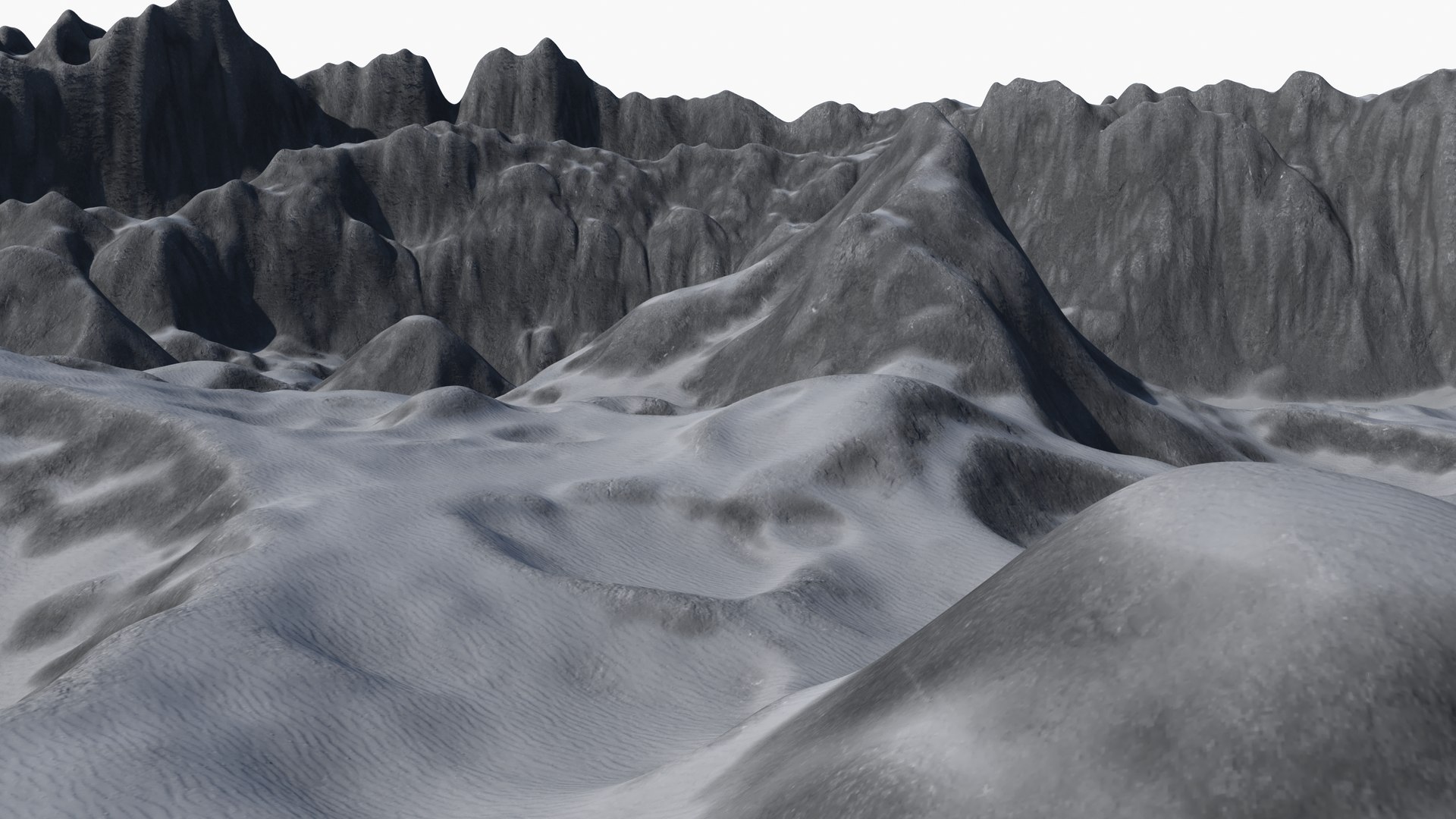 Moon Crater Terrain For Games 3D Model - TurboSquid 2285967