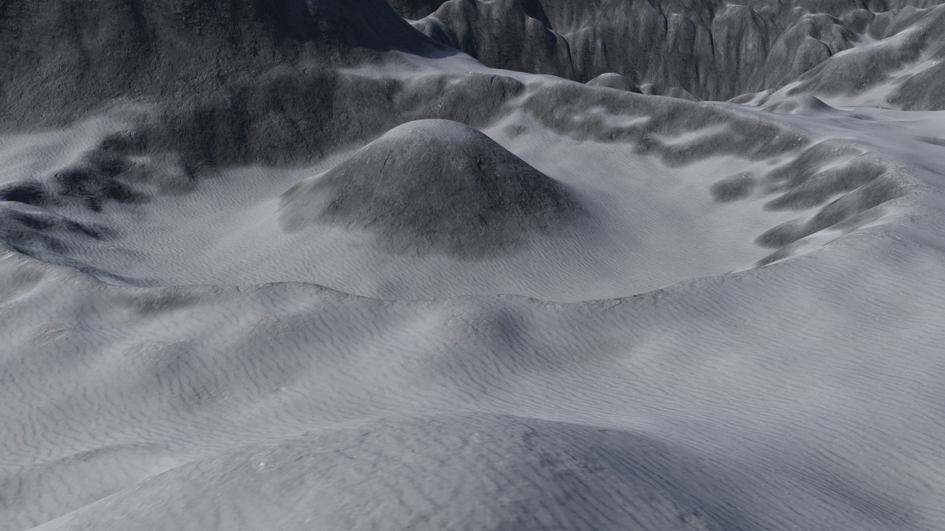 Moon Crater Terrain For Games 3D Model - TurboSquid 2285967