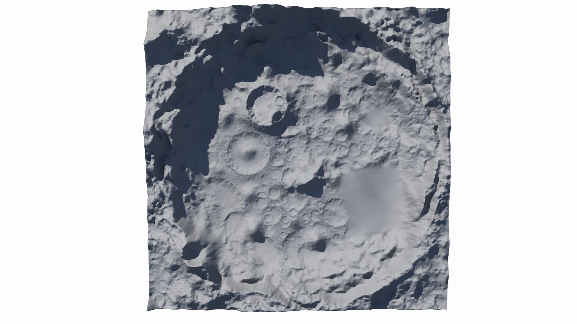 Moon Crater Terrain For Games 3D Model - TurboSquid 2285967