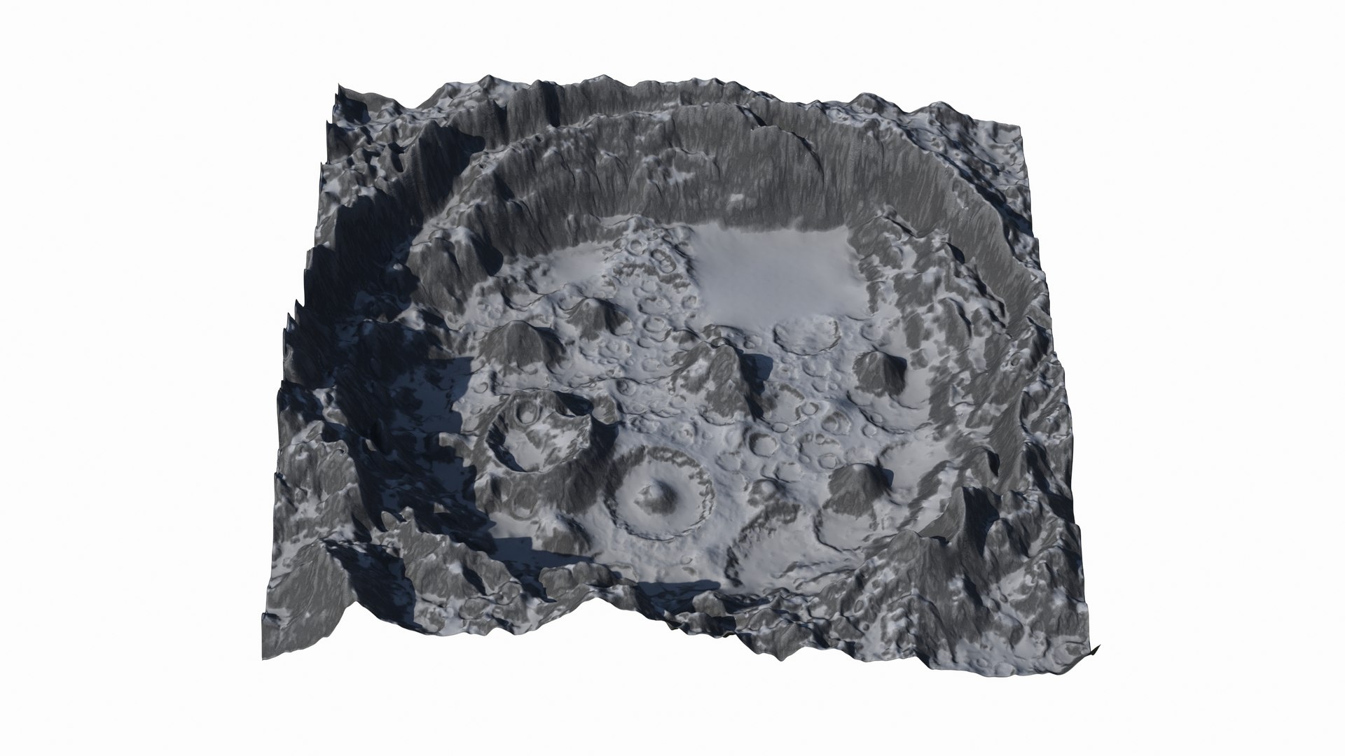 Moon Crater Terrain For Games 3D Model - TurboSquid 2285967
