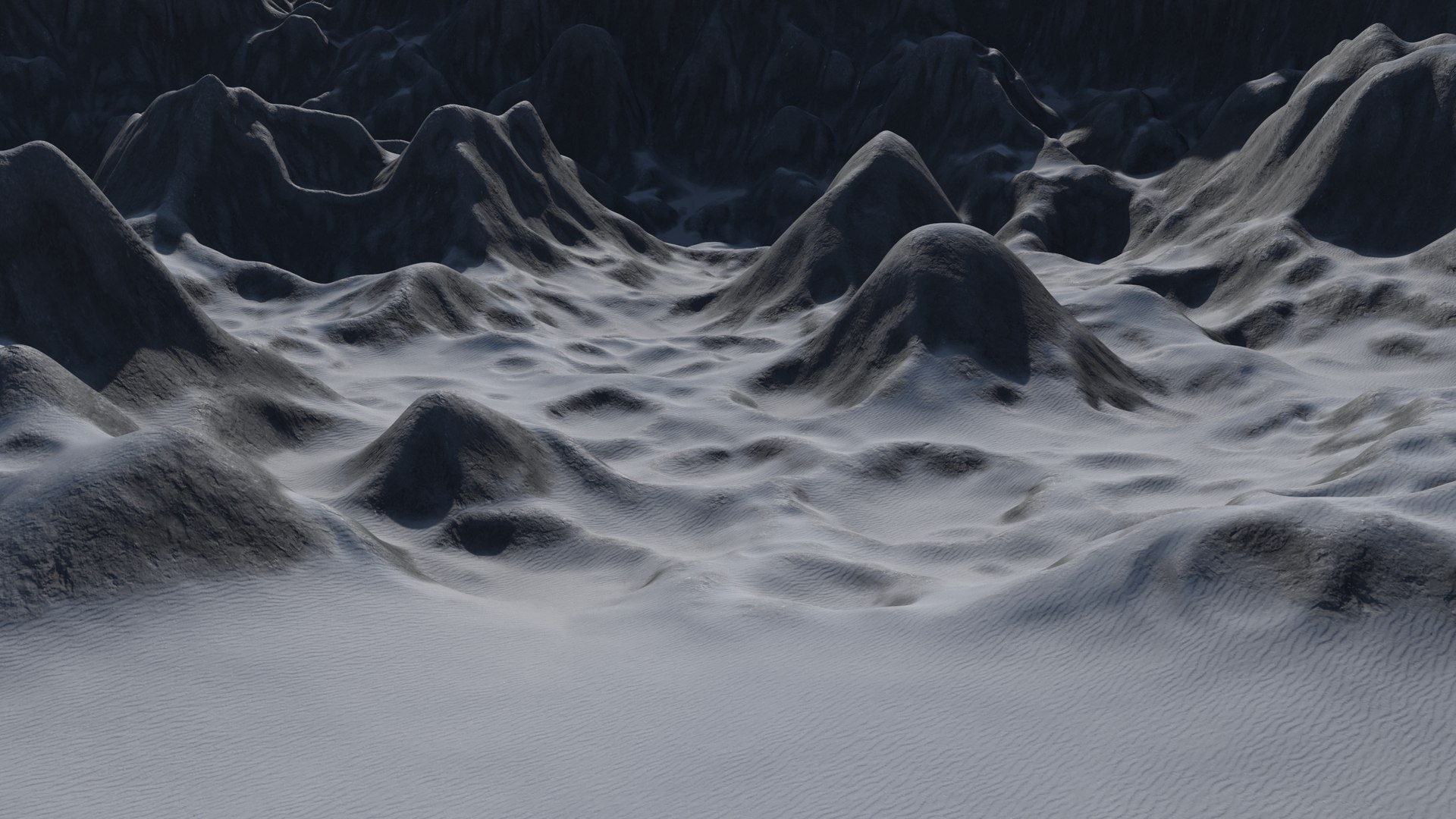 Moon Crater Terrain For Games 3D Model - TurboSquid 2285967
