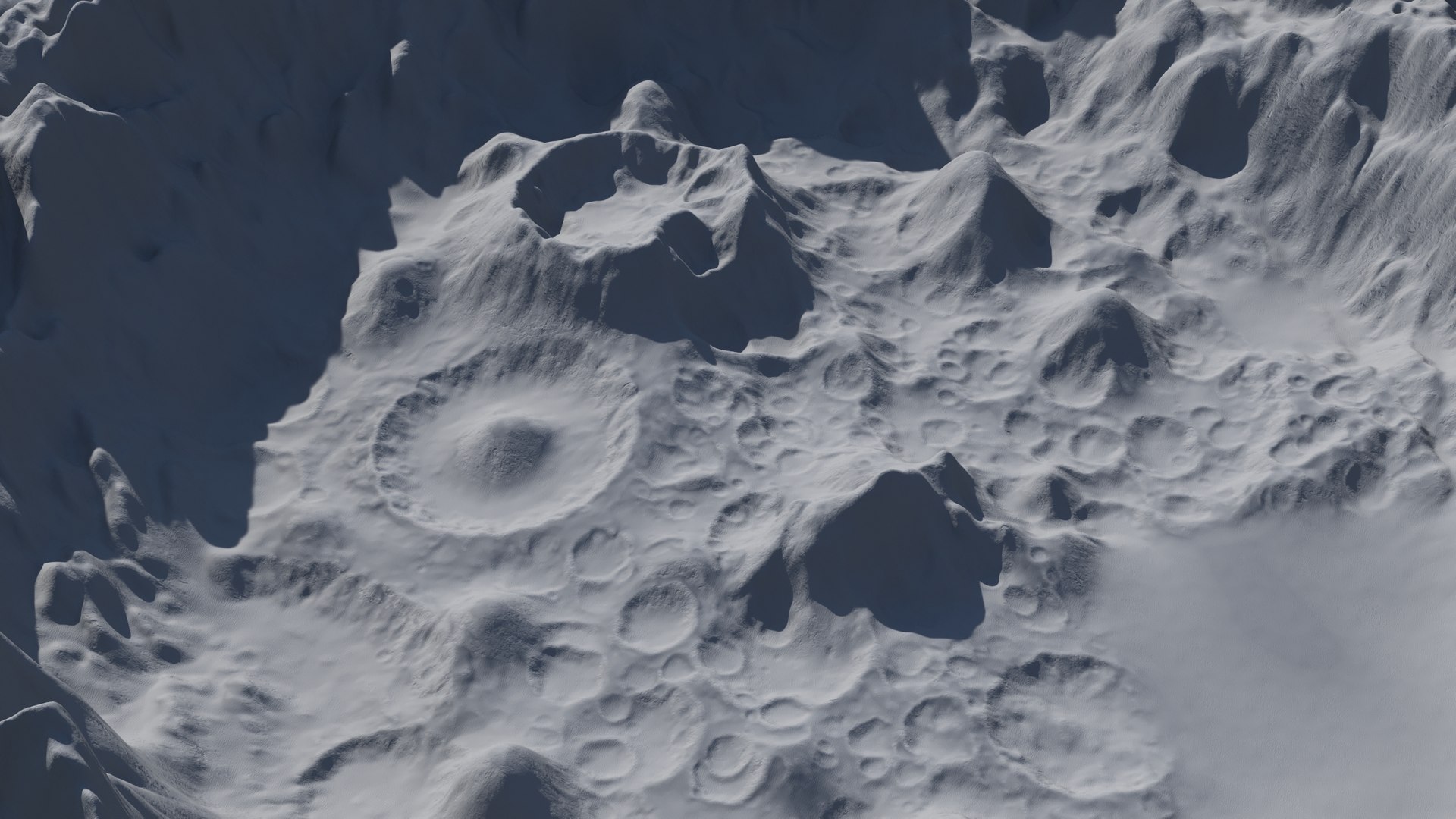 Moon Crater Terrain For Games 3D Model - TurboSquid 2285967