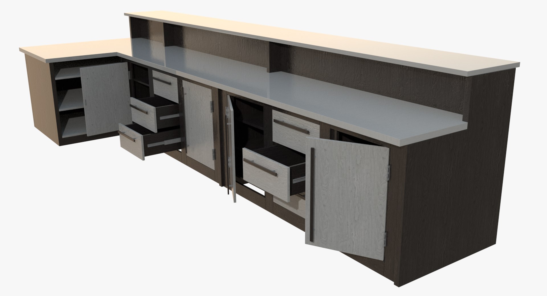 3d Interactive Kitchen Bar Counter Model