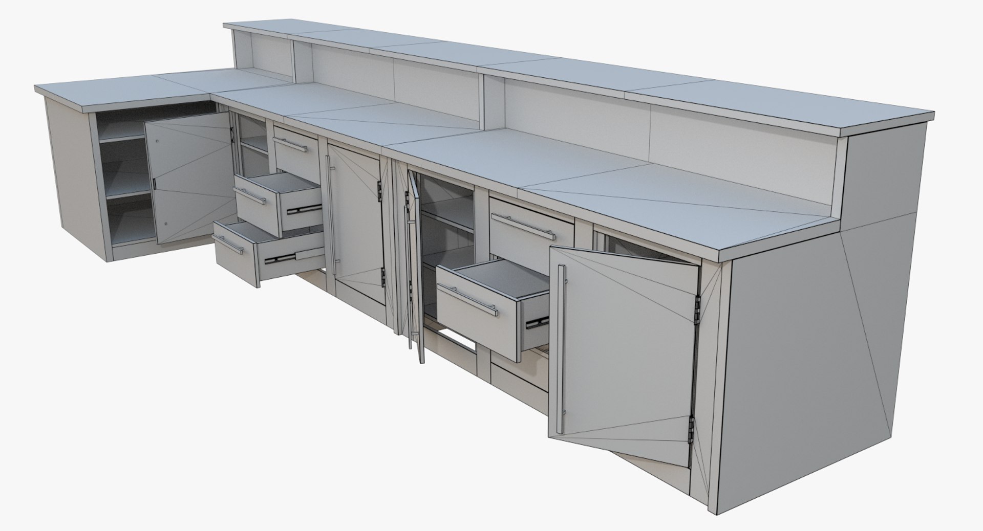 3d Interactive Kitchen Bar Counter Model