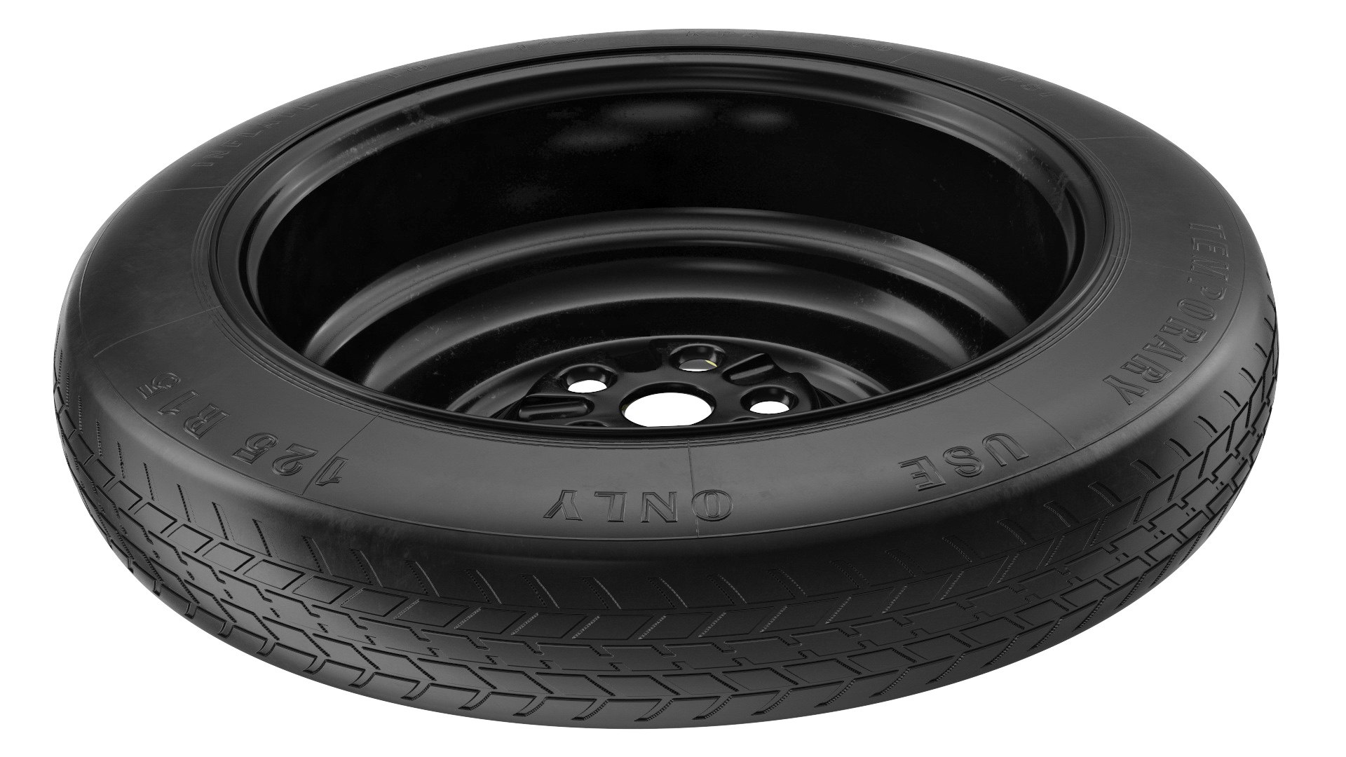 3D Model Temporary Spare Wheel With Tyre 125 R15 - TurboSquid 1745119