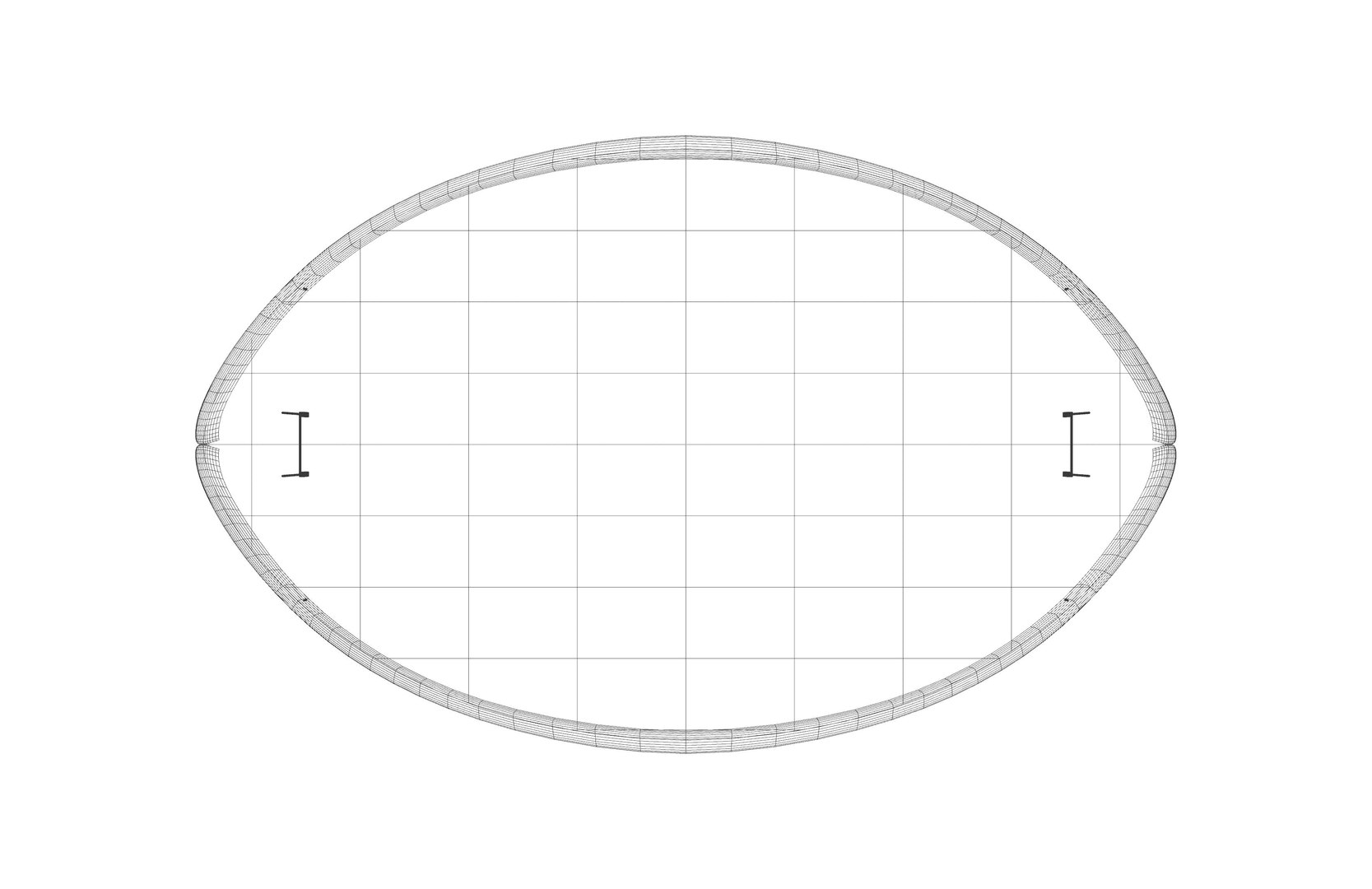 3D Rugby Half Ball And Rugby Field - TurboSquid 2131130