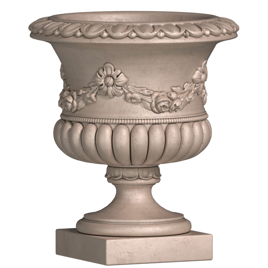Classic Vase For Facade Decoration Flowerpot 3D - TurboSquid 2118909