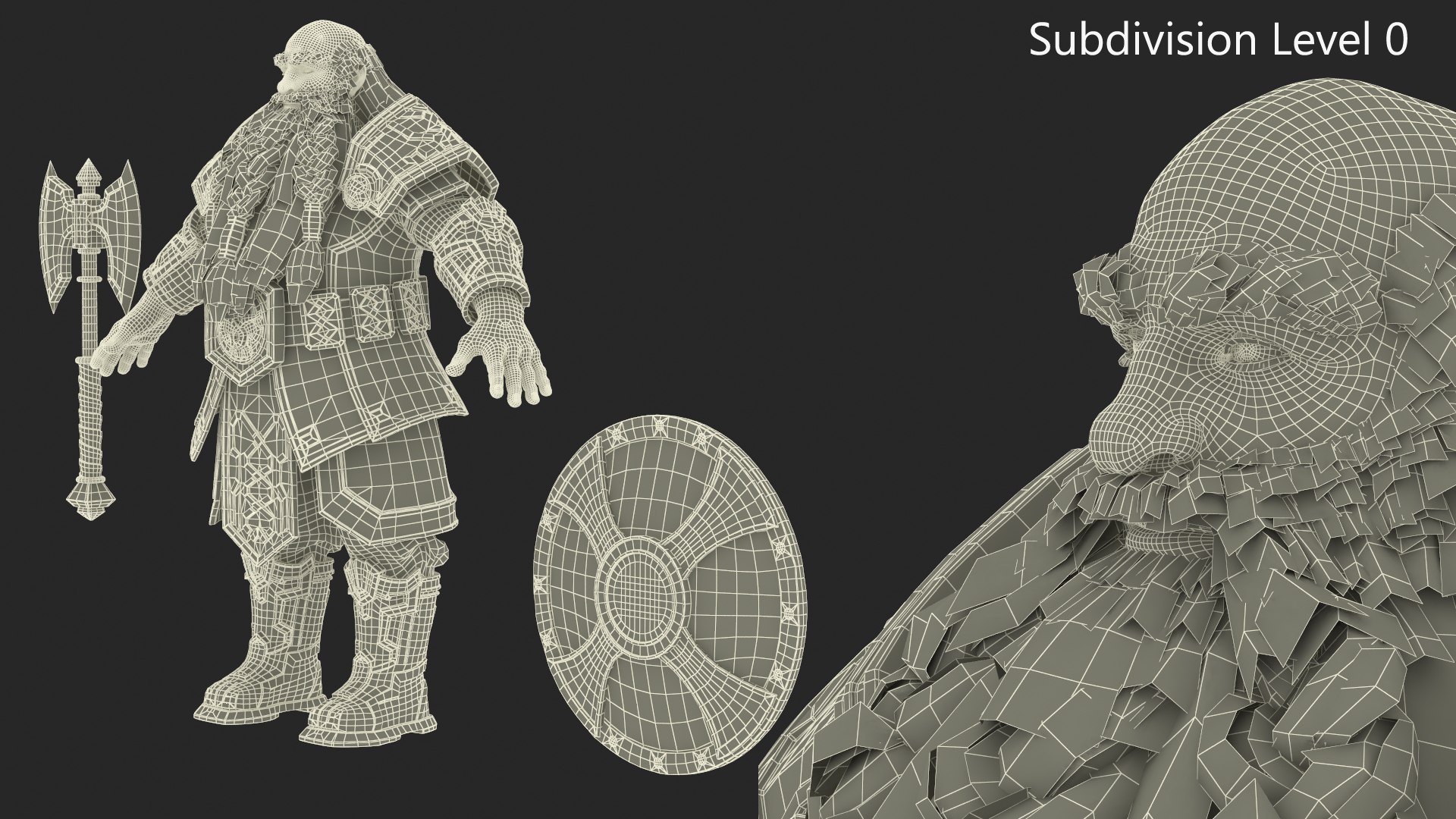 Game Dwarf Character In Chainmail Rigged 3D Model - TurboSquid 2387092