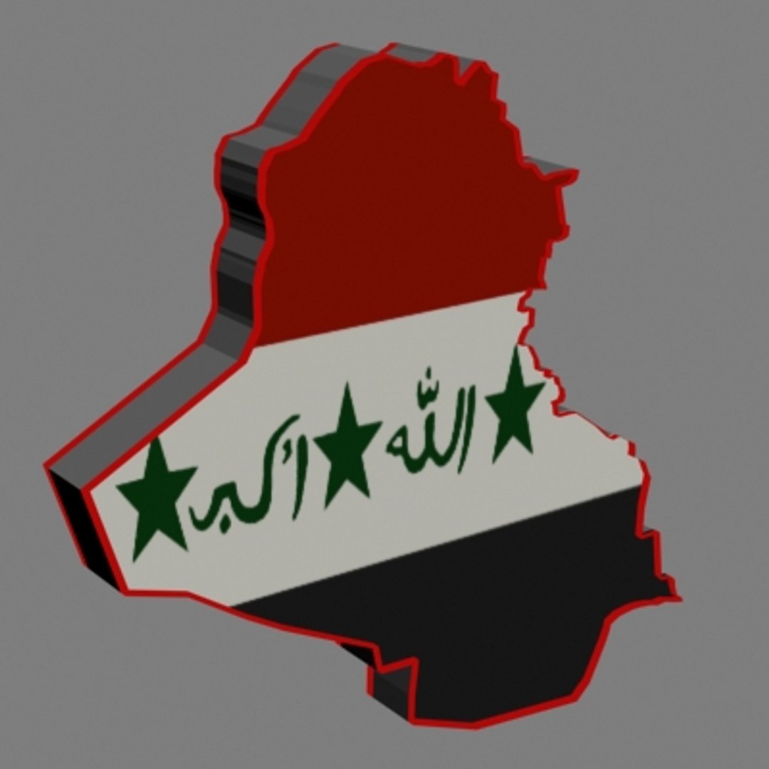 iraq iraqi flag 3d model