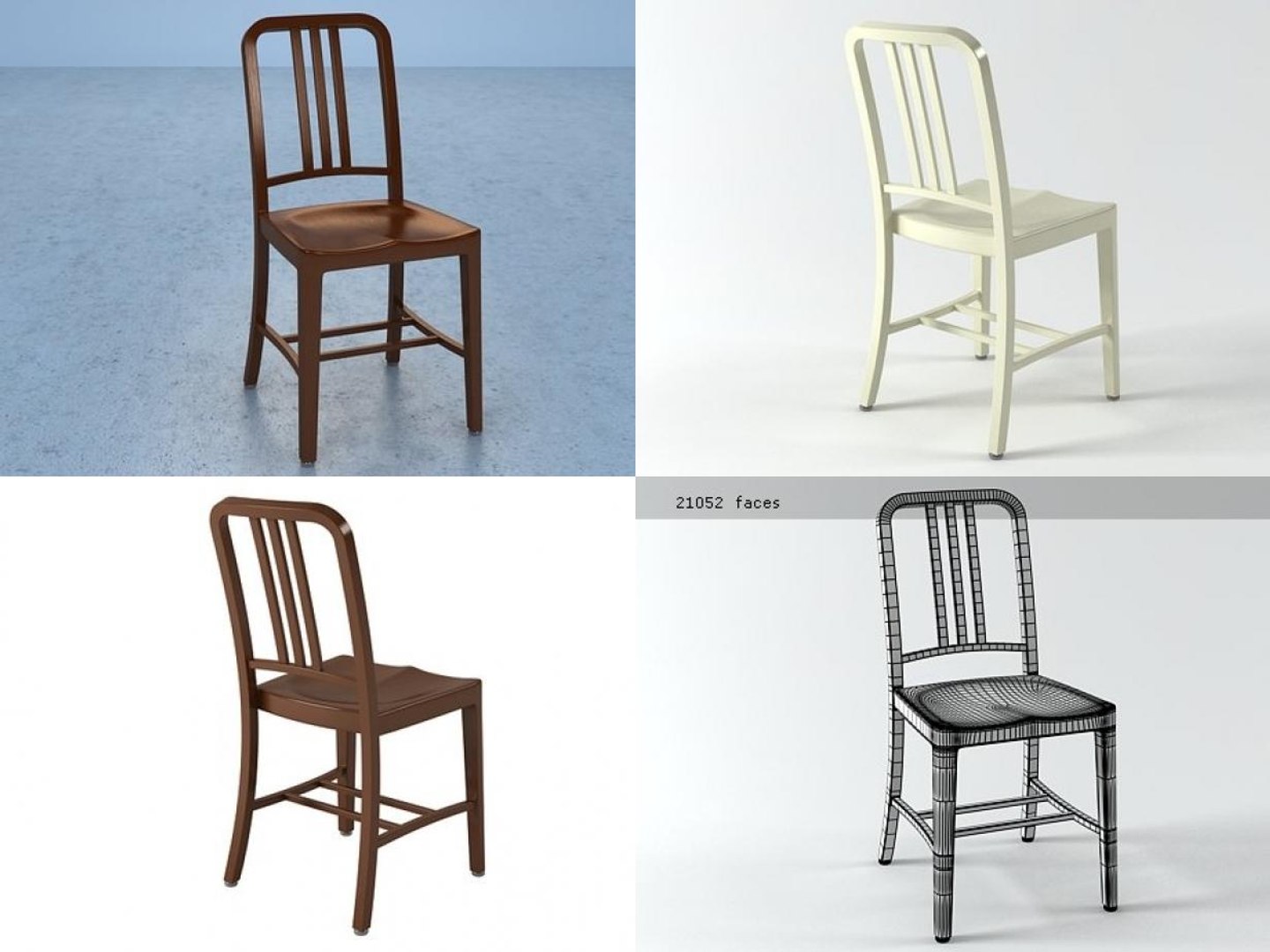 3D Navy Chair - TurboSquid 1183813