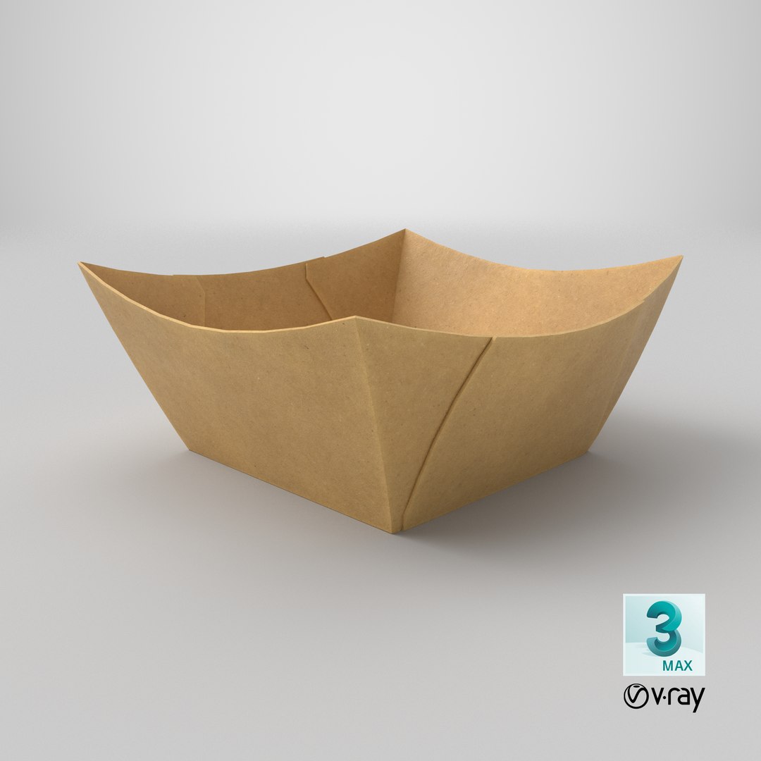 3D Paper Plate Tray M Model - TurboSquid 2146007