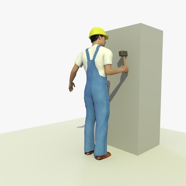 3D ANIMATED CONSTRUCTION WORKER USING SAW STANDING - TurboSquid 1975548